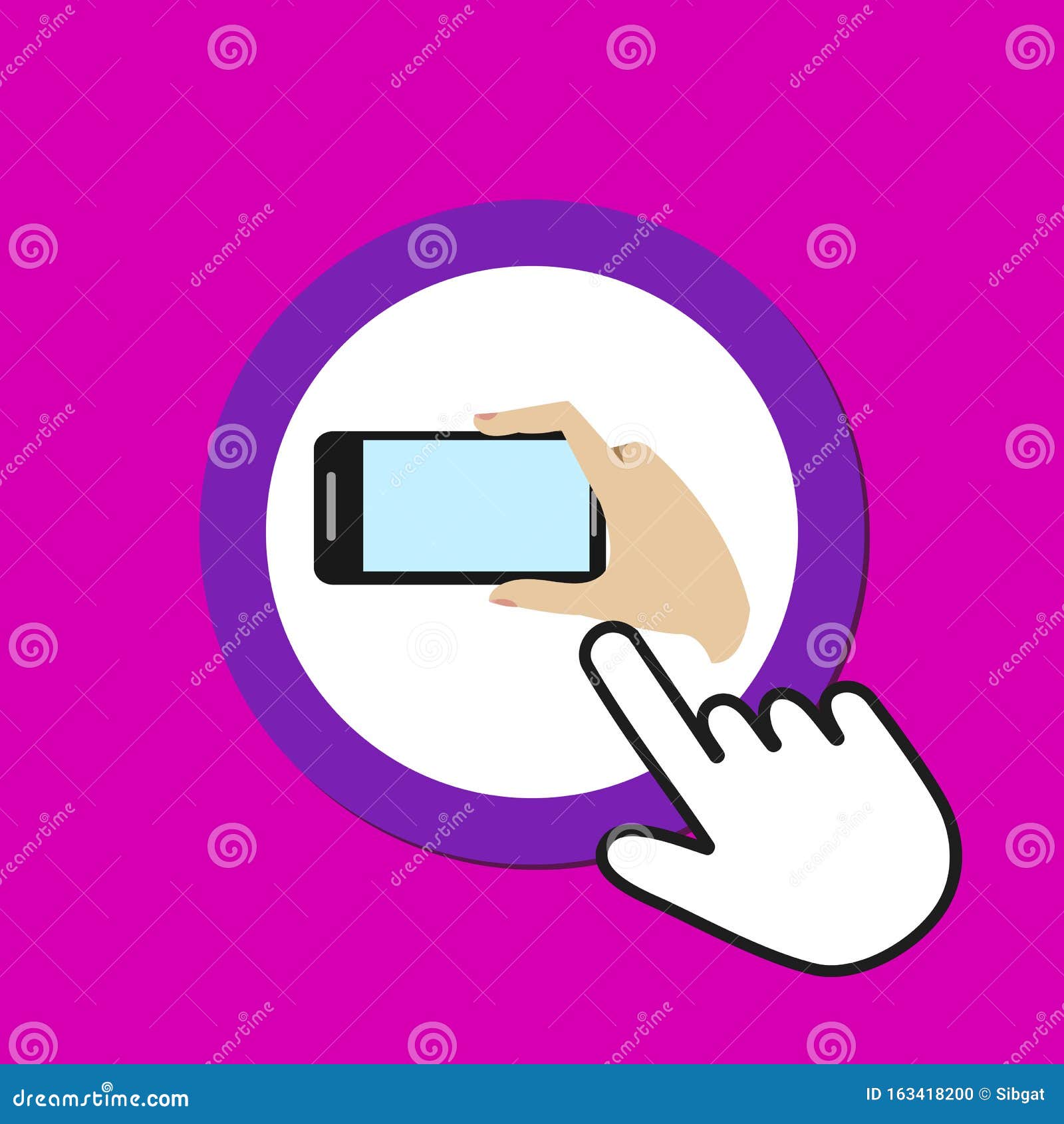 Hand Holding Smartphone Icon. Mobile Phone Photography Concept Stock ...