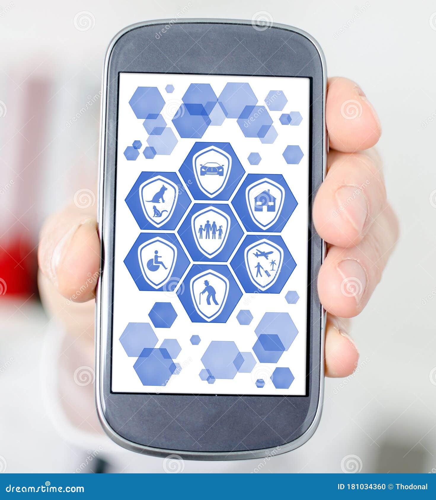 Insurance Concept on a Smartphone Stock Photo - Image of smartphone ...