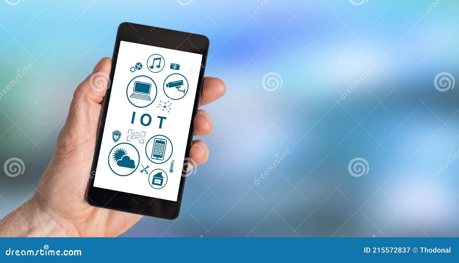 Iot Concept on a Smartphone Stock Image - Image of wireless ...