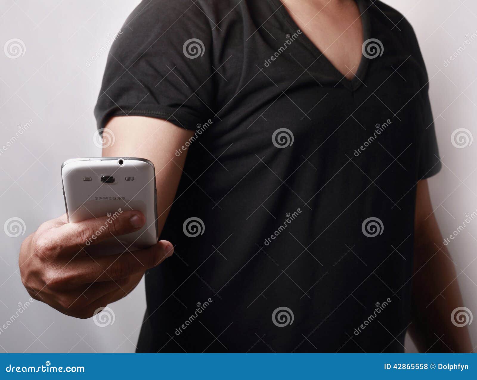 Hand holding smartphone editorial stock photo. Image of touch - 42865558