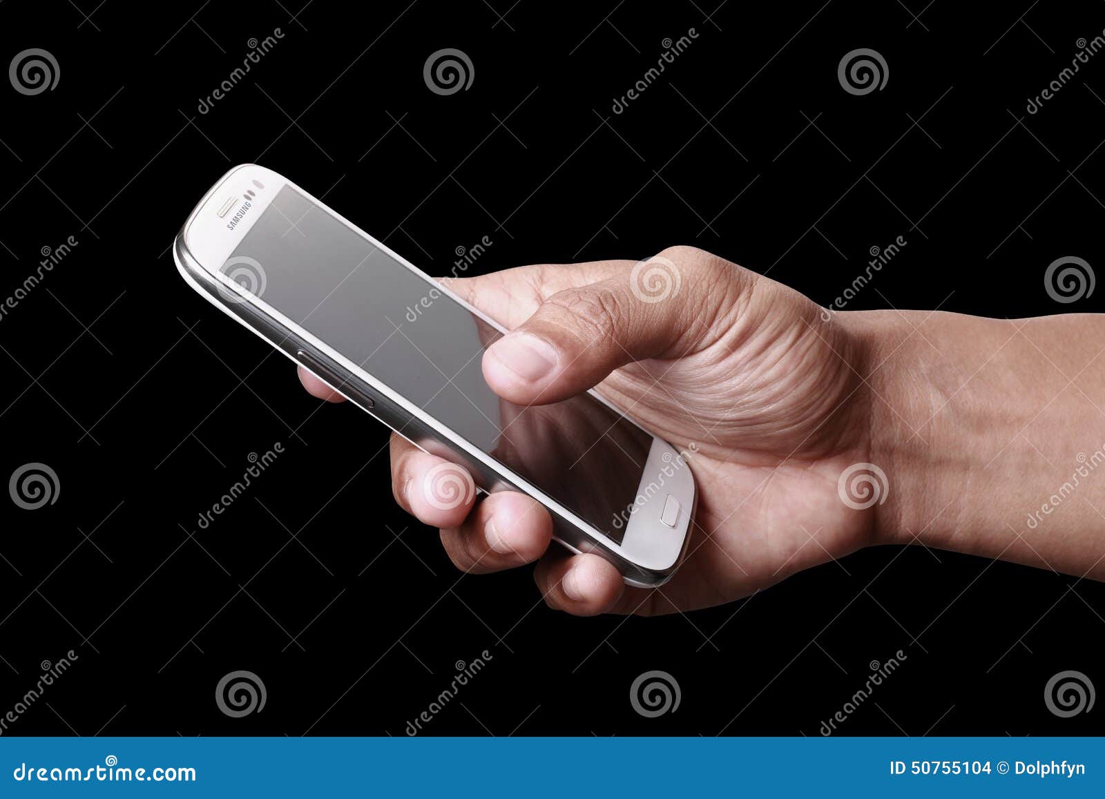 Hand holding smartphone editorial stock image. Image of media - 50755104