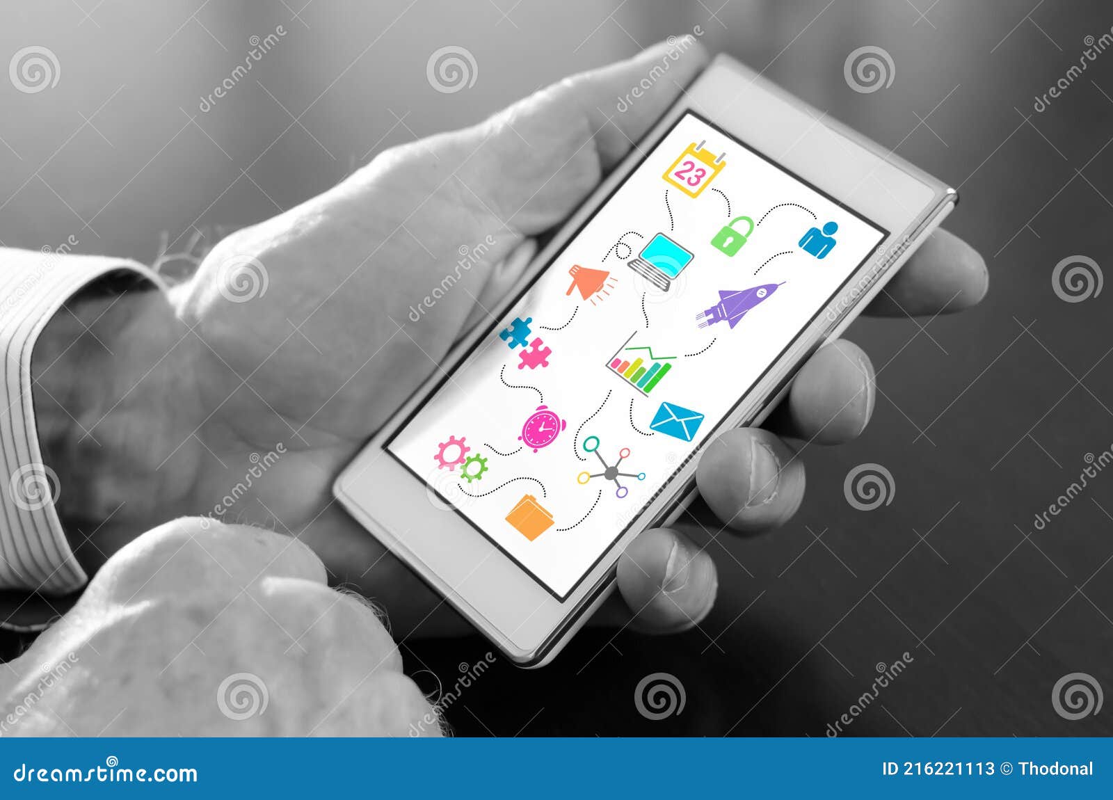Marketing Strategy Concept on a Smartphone Stock Image - Image of ...