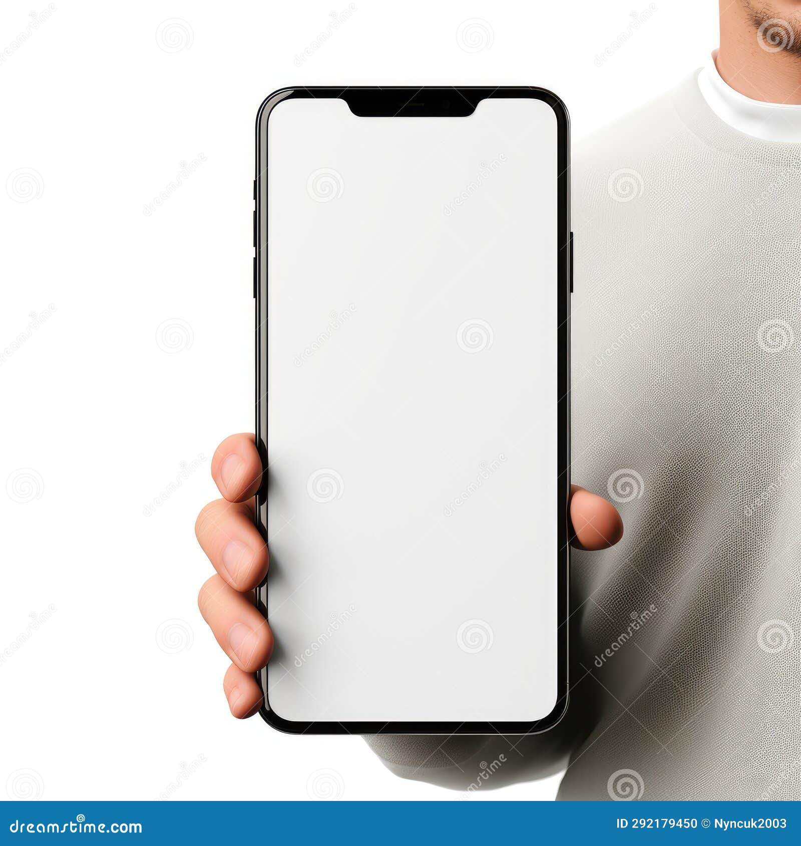 Hand Holding Smartphone Mockup Template Mobile Phone Vertical Device ...