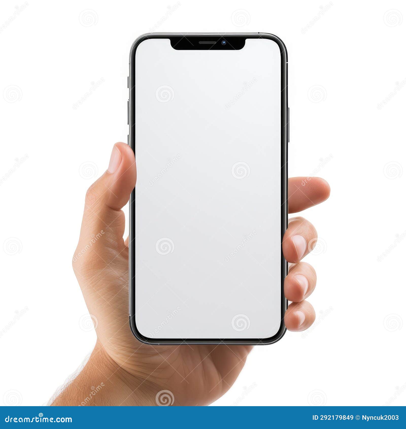 Hand Holding Smartphone Mockup Template Mobile Phone Vertical Device ...