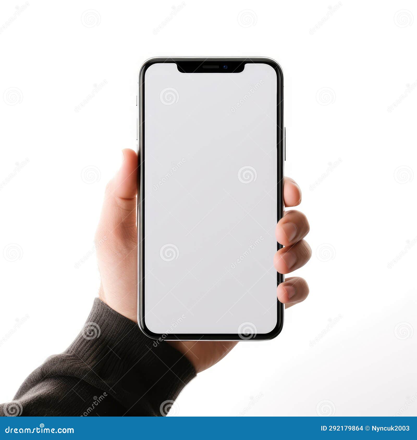 Hand Holding Smartphone Mockup Template Mobile Phone Vertical Device ...