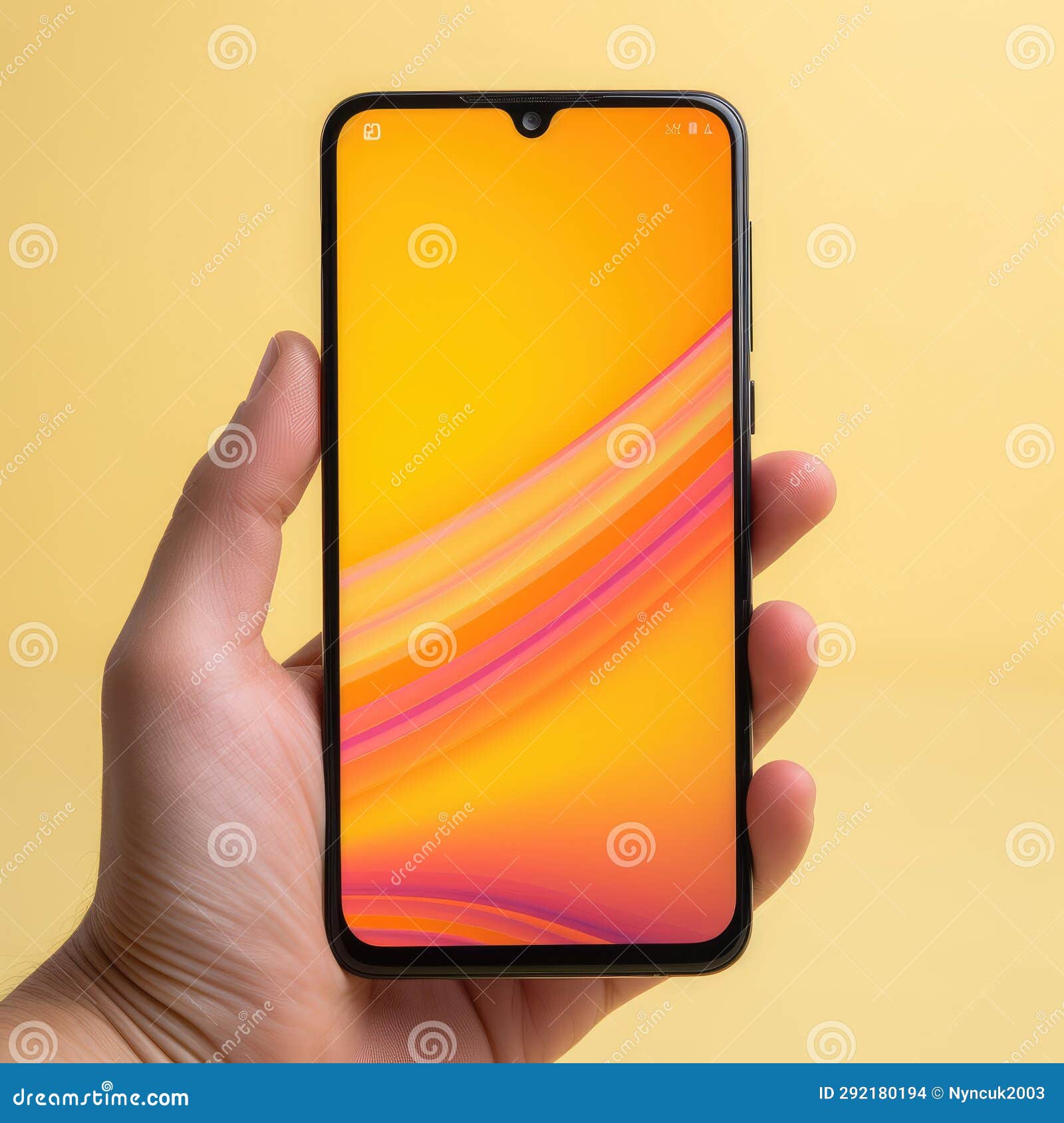 Hand Holding Smartphone Mockup Template Mobile Phone Vertical Device ...