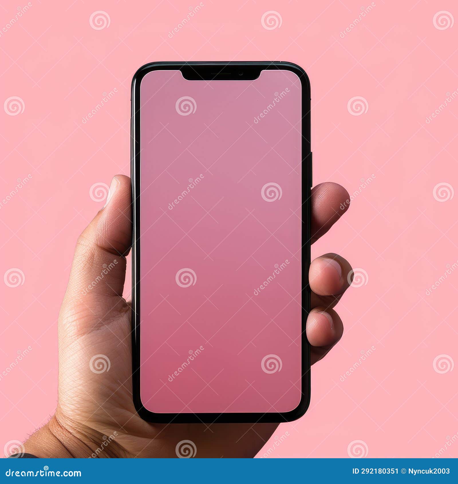Hand Holding Smartphone Mockup Template Mobile Phone Vertical Device ...