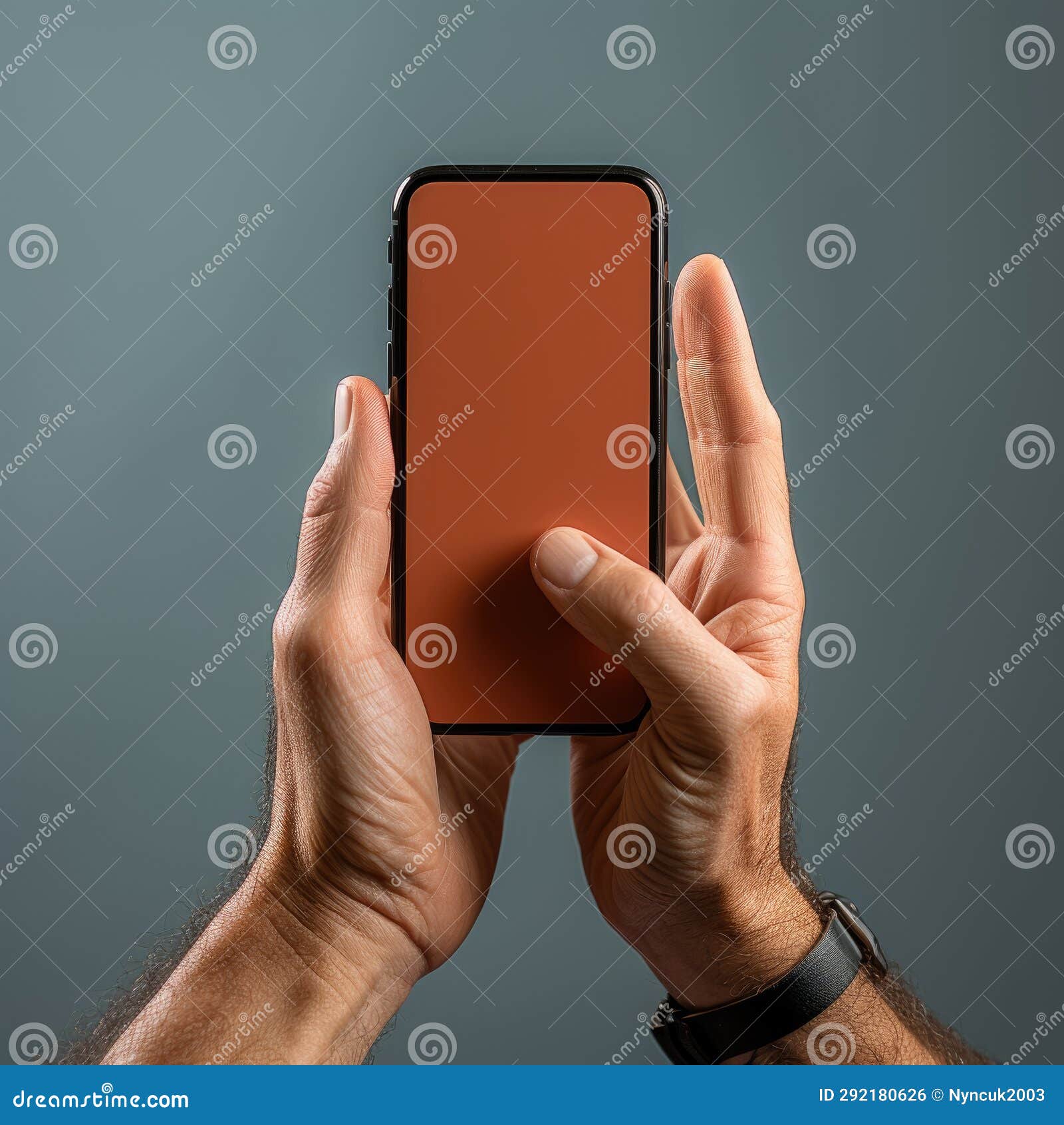 Hand Holding Smartphone Mockup Template Mobile Phone Vertical Device ...