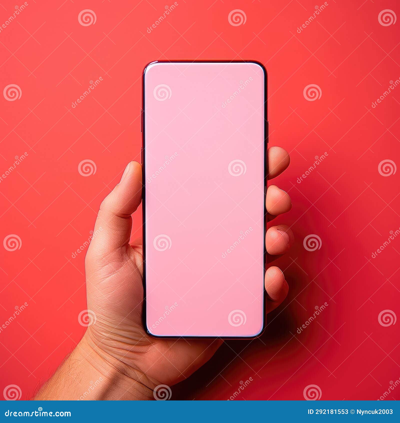 Hand Holding Smartphone Mockup Template Mobile Phone Vertical Device ...