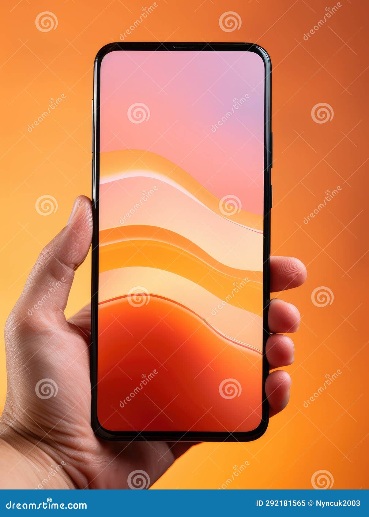 Hand Holding Smartphone Mockup Template Mobile Phone Vertical Device ...