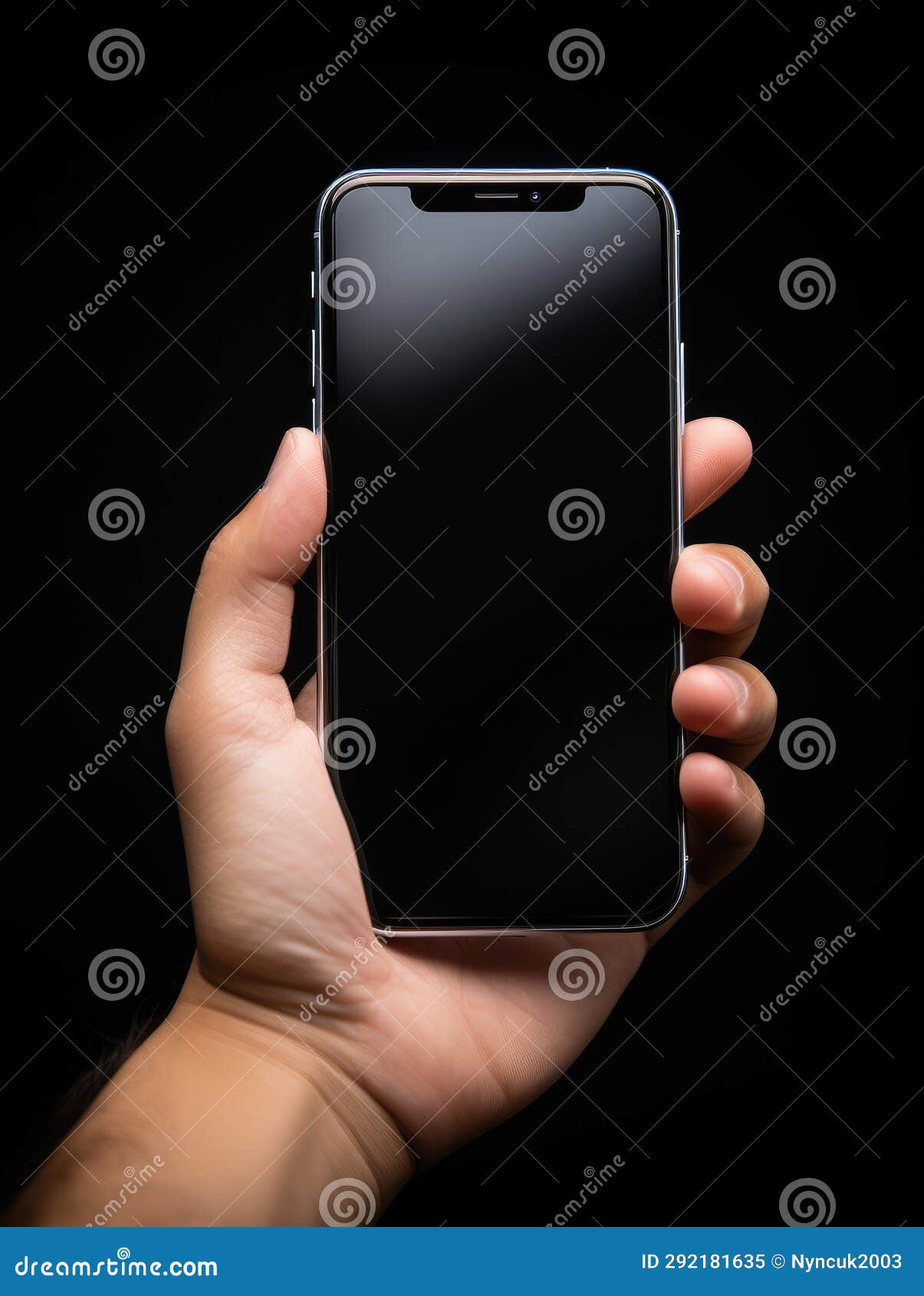 Hand Holding Smartphone Mockup Template Mobile Phone Vertical Device ...