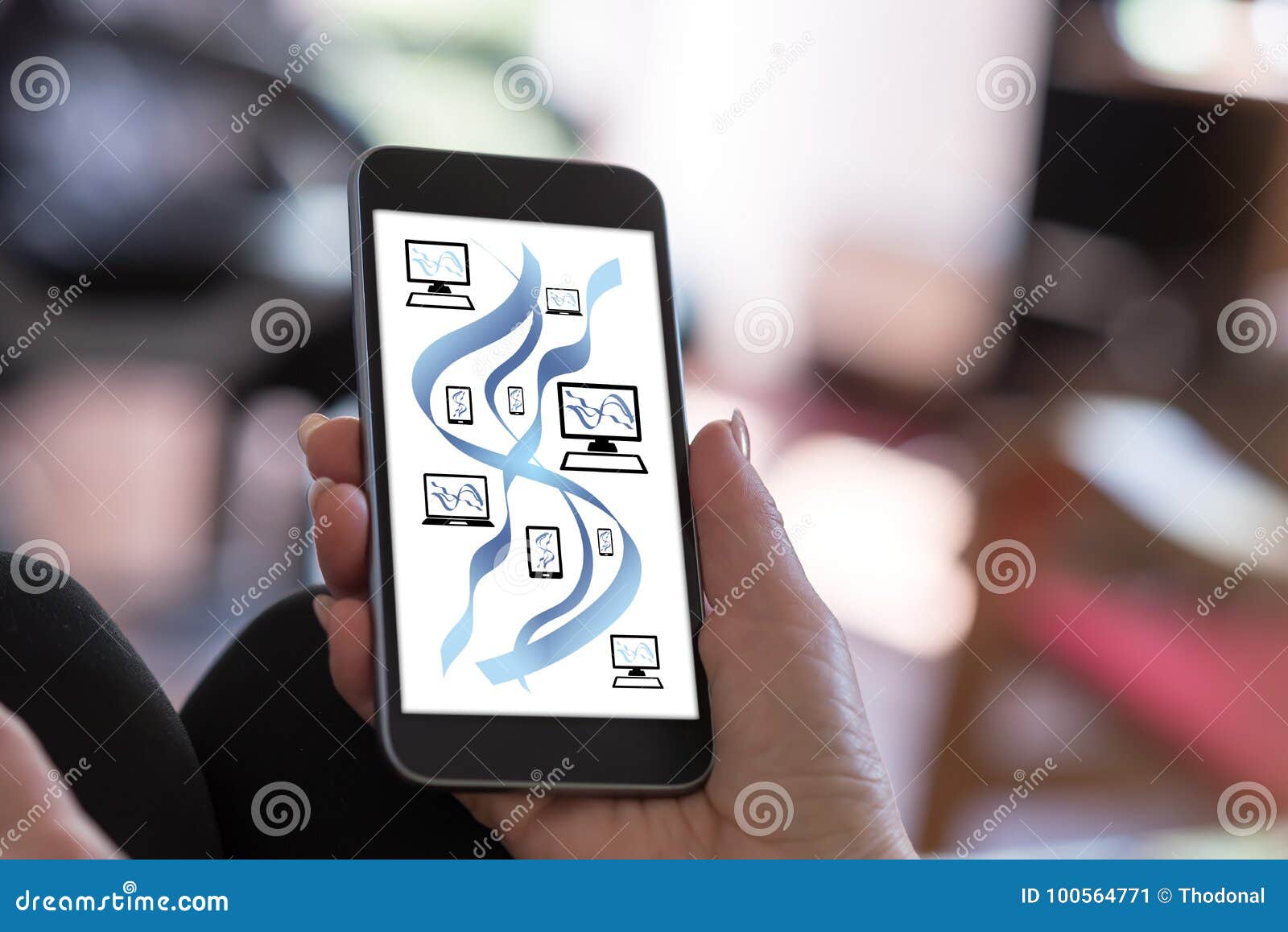 Network Communication Concept on a Smartphone Stock Image - Image of ...