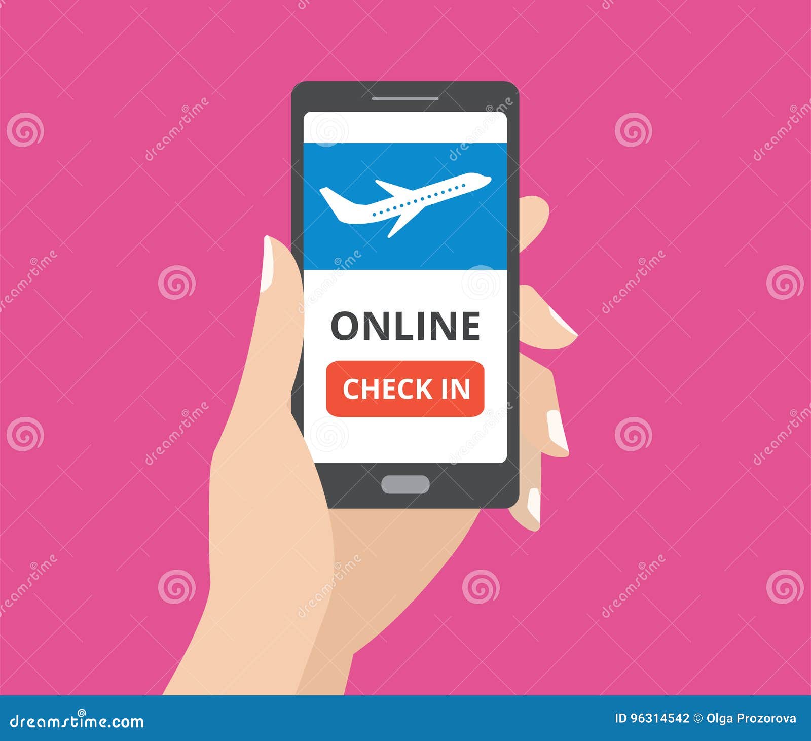 Online Check-in,Airline Boarding Pass Ticket With Barcode Code On ...