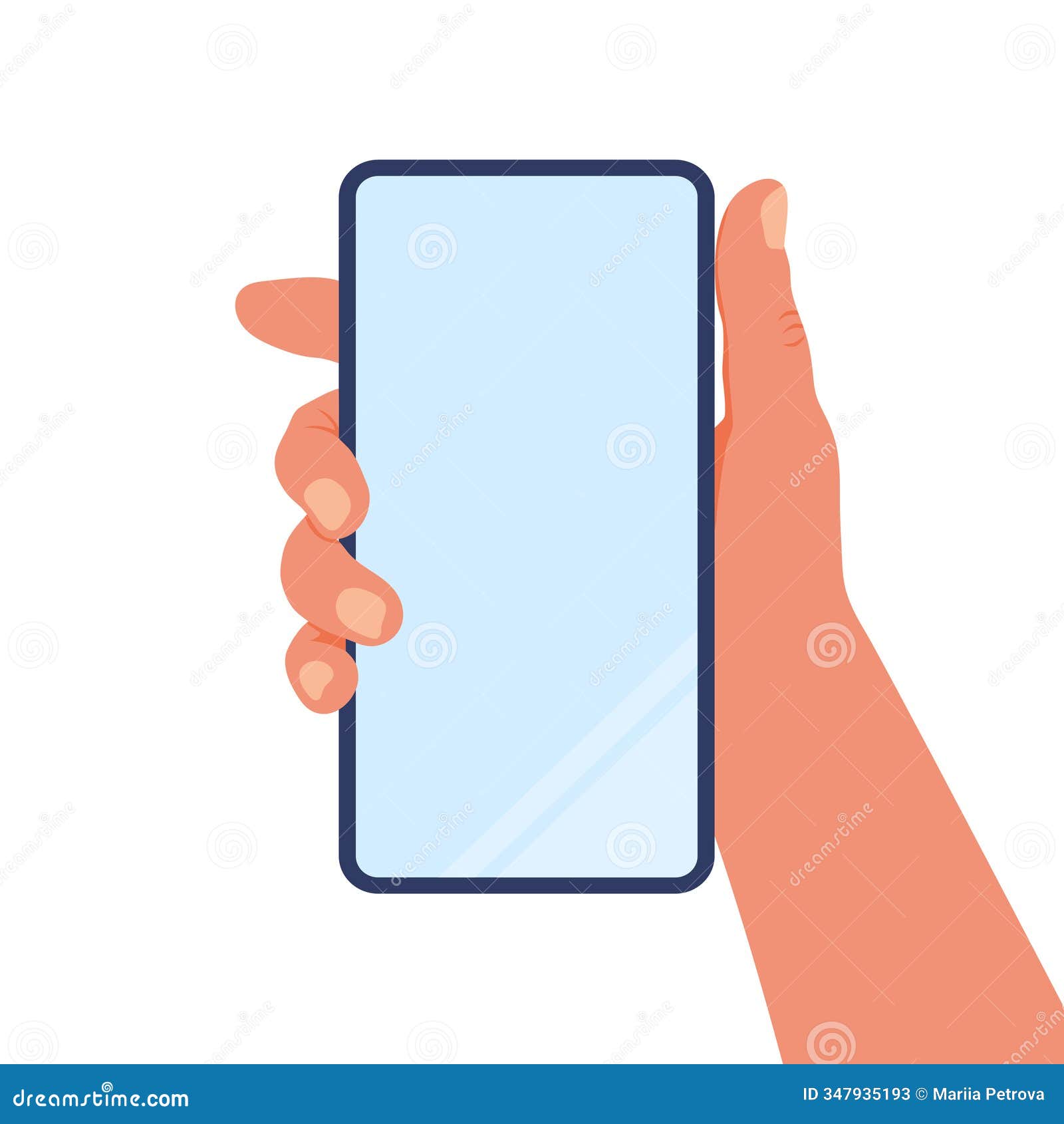 Hand Holding a Smartphone. Phone in Hand Stock Vector - Illustration of ...