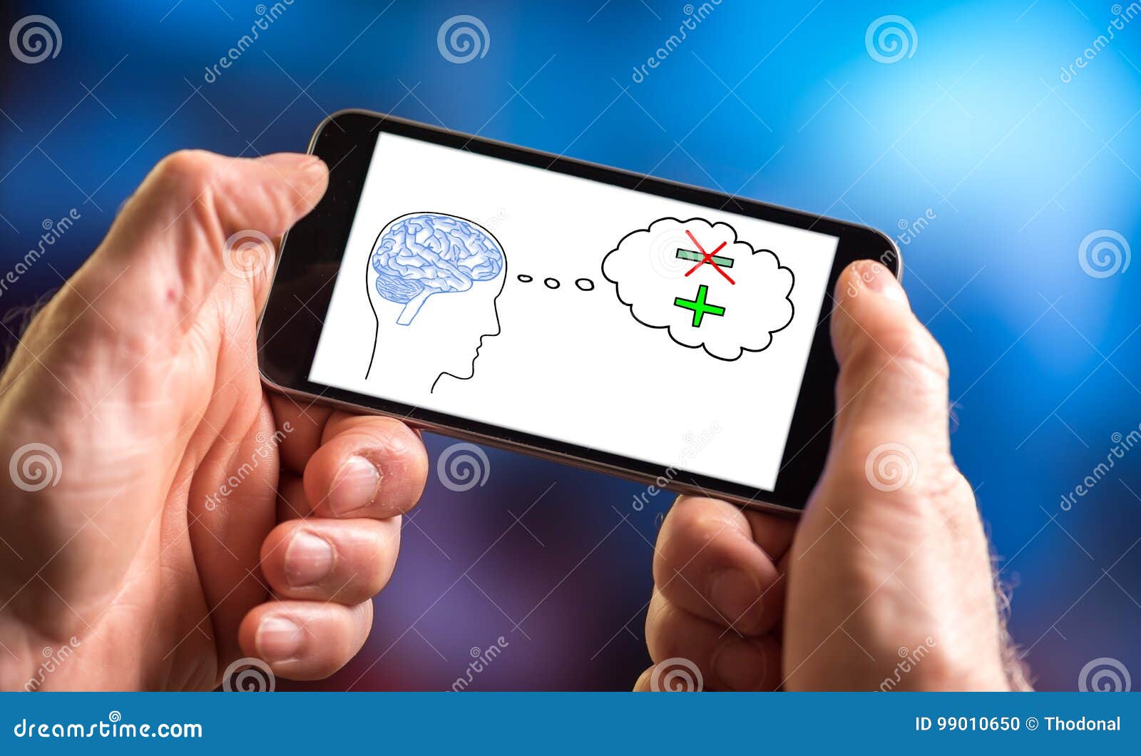Positive Thought Concept on a Smartphone Stock Photo - Image of ...
