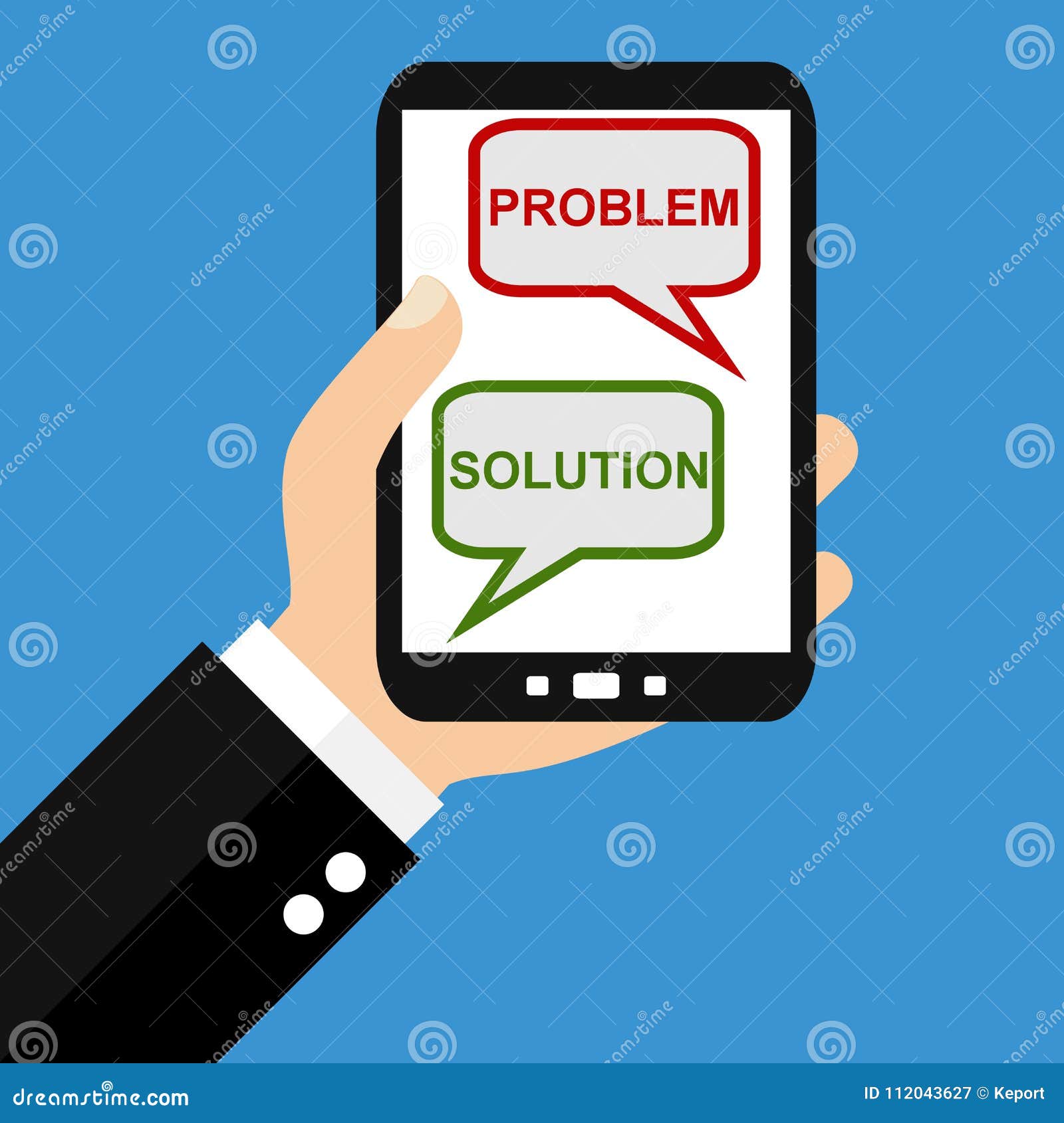 Smartphone: Problem Solution - Flat Design Stock Illustration ...