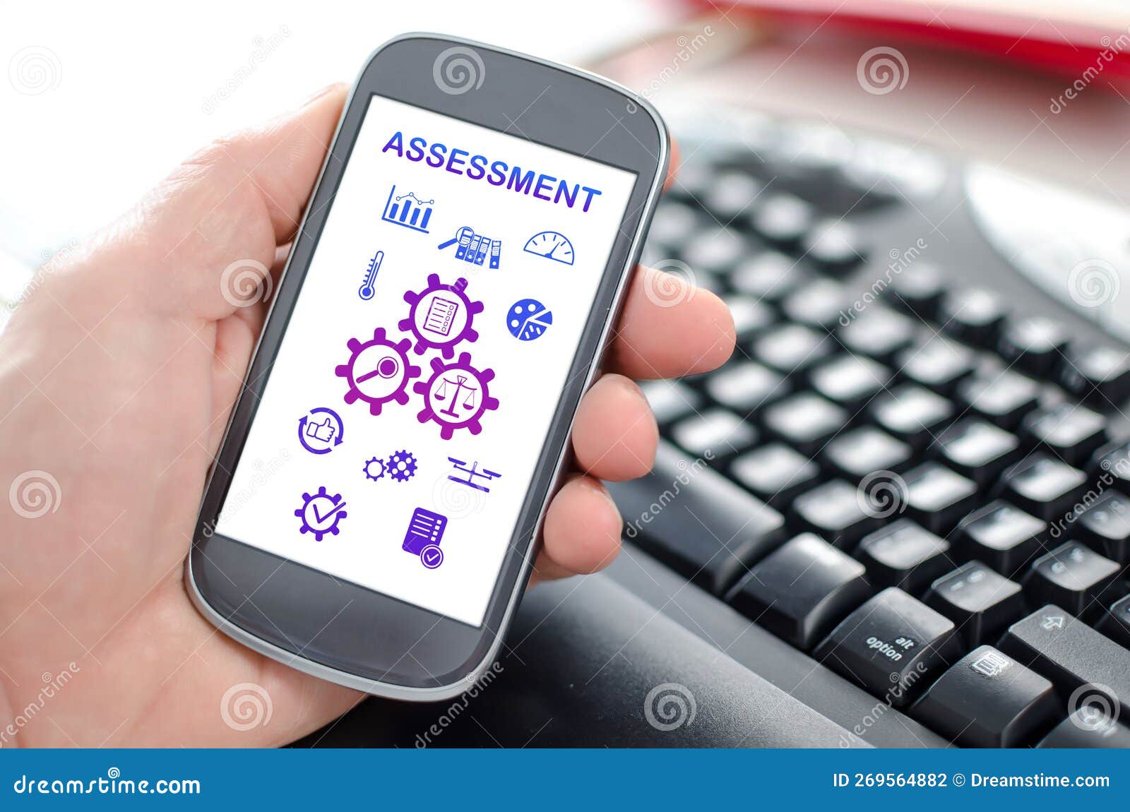Assessment Concept on a Smartphone Stock Photo - Image of quality ...