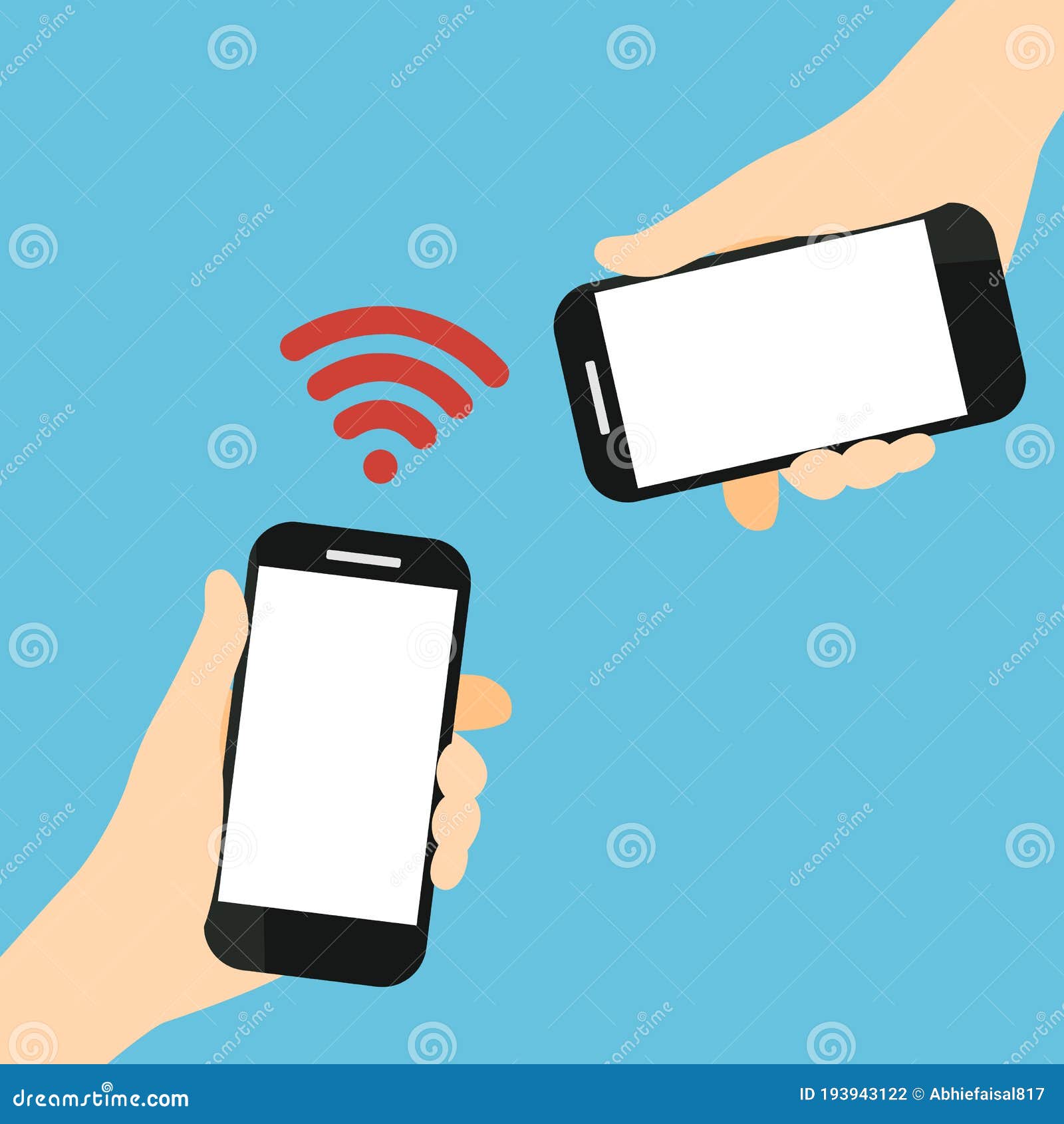 Hand Holding Smartphone To Sharing a Wifi Connection Using Tethering ...