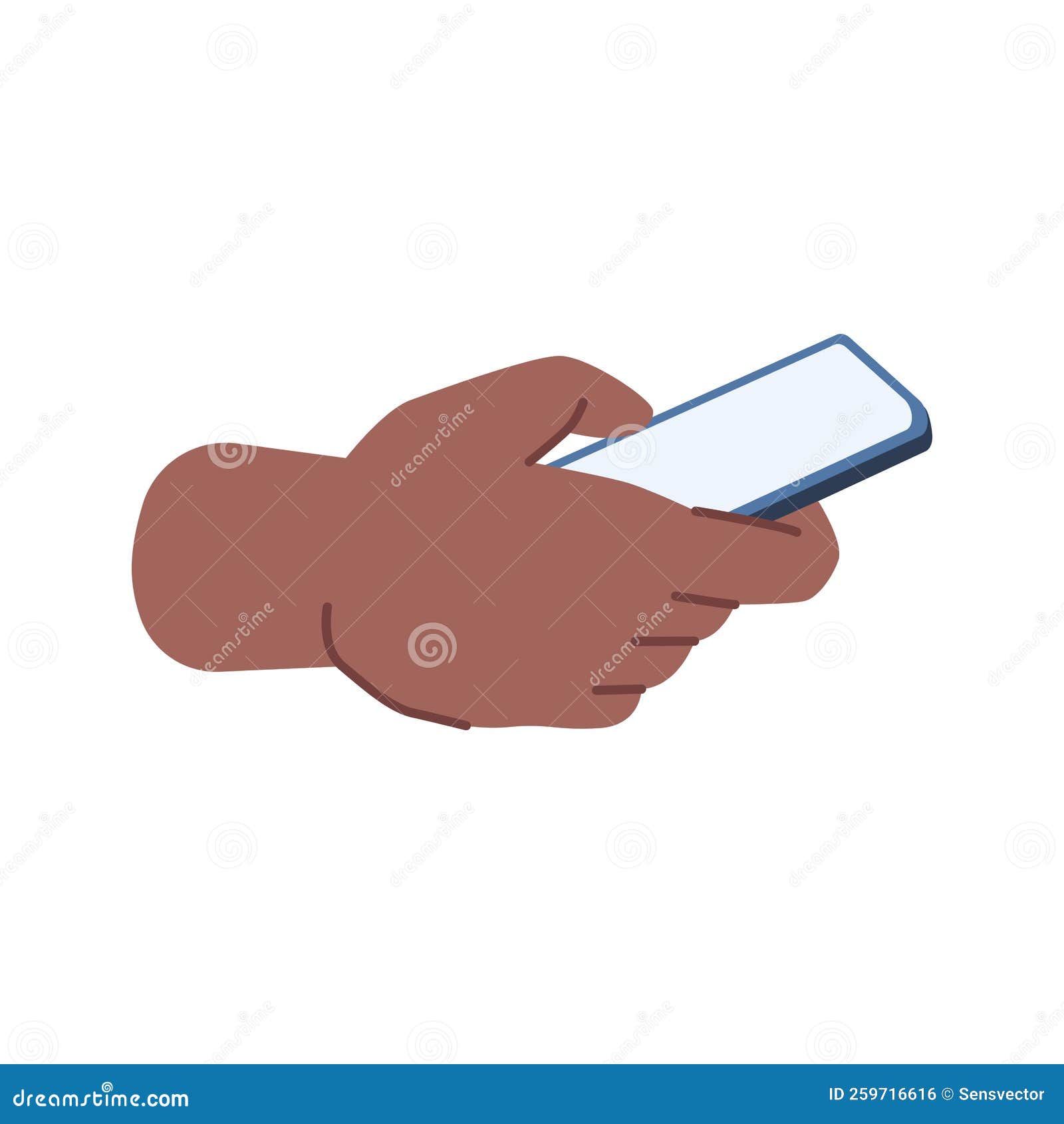 Hand Holding Smartphone User Phone Stock Vector Illustration Of