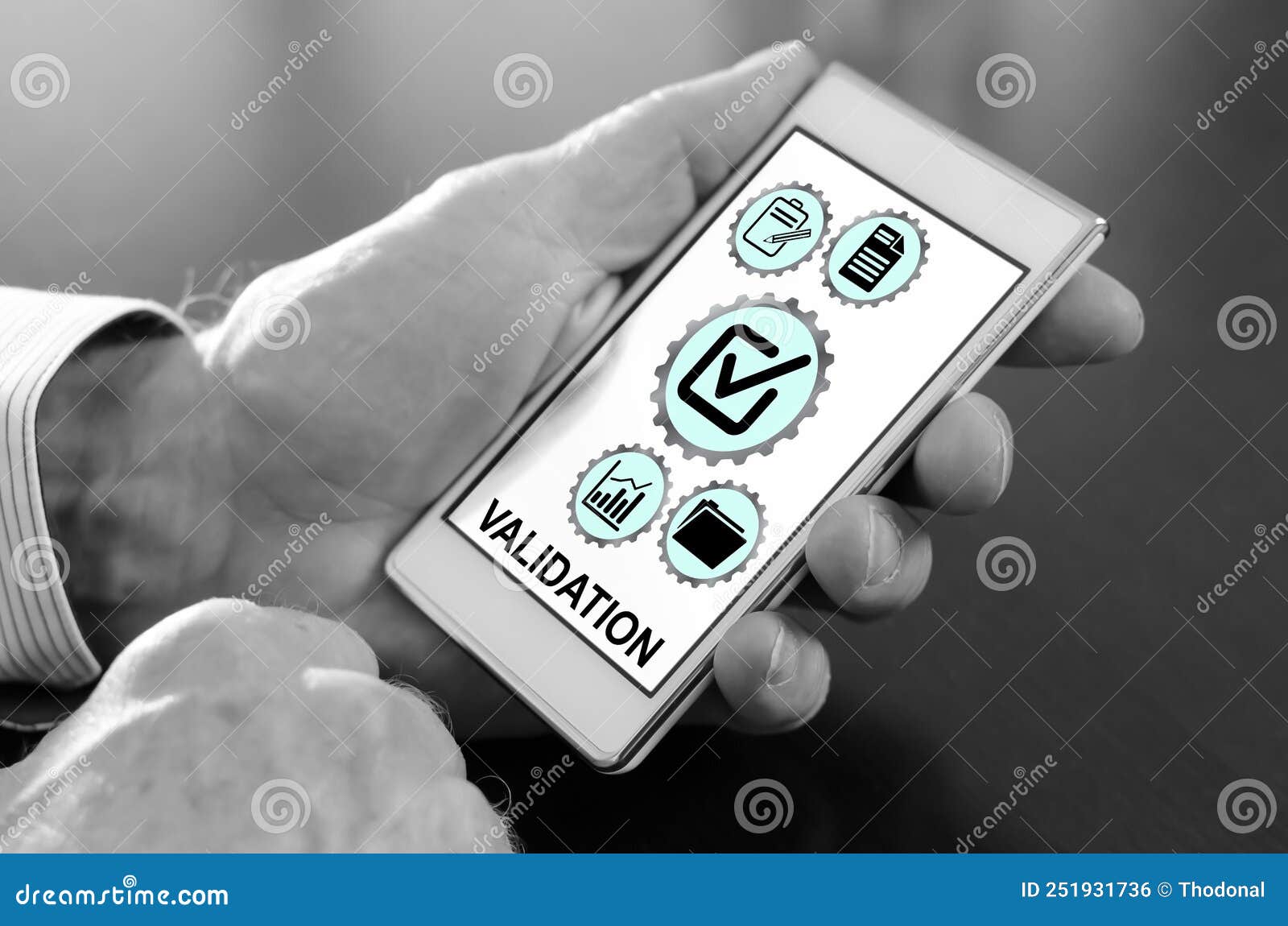 Validation Concept on a Smartphone Stock Photo - Image of concept ...