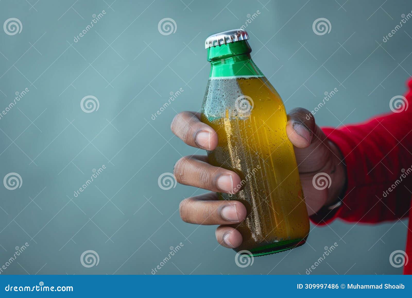 Hand Holding Soft Drink with Ample Copy Space for Branding Stock ...