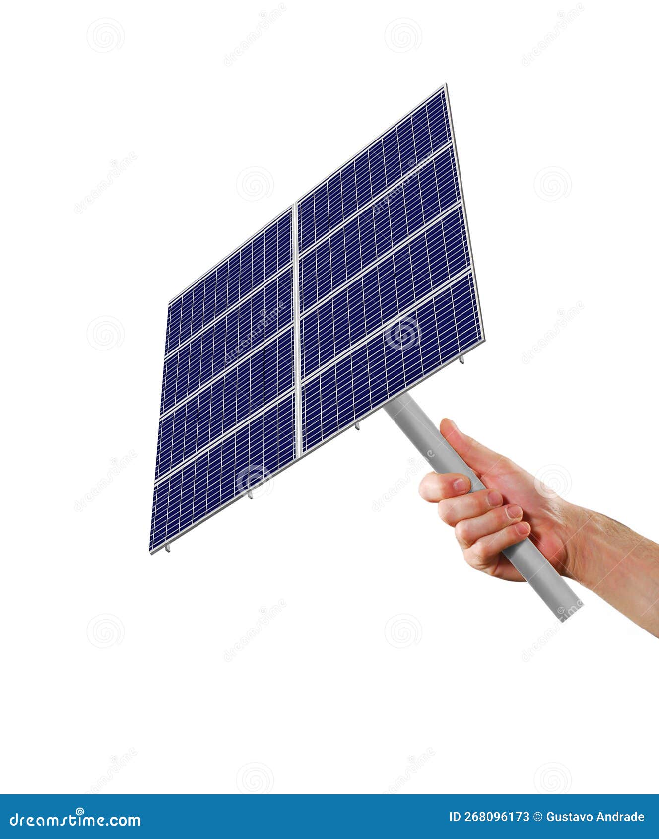Hand Holding a Solar Panel Cell Stock Image - Image of environment ...