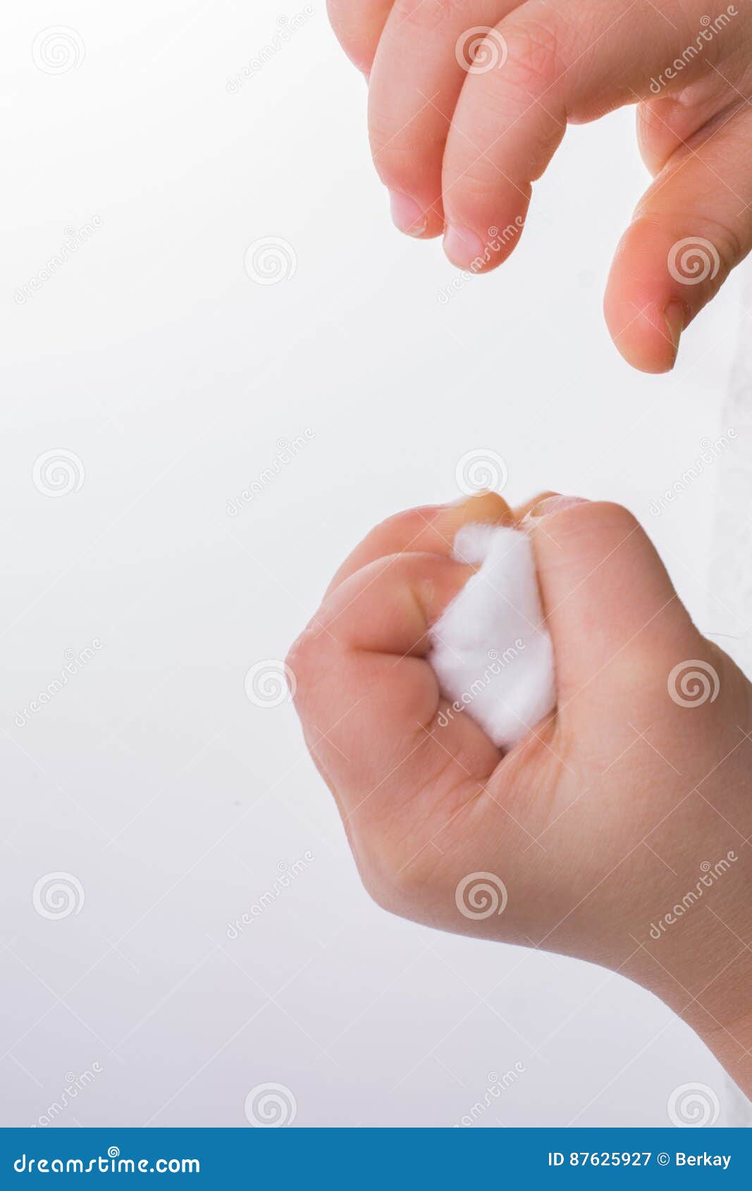 Hand Holding Some Cotton in Hand Stock Image - Image of agriculture ...