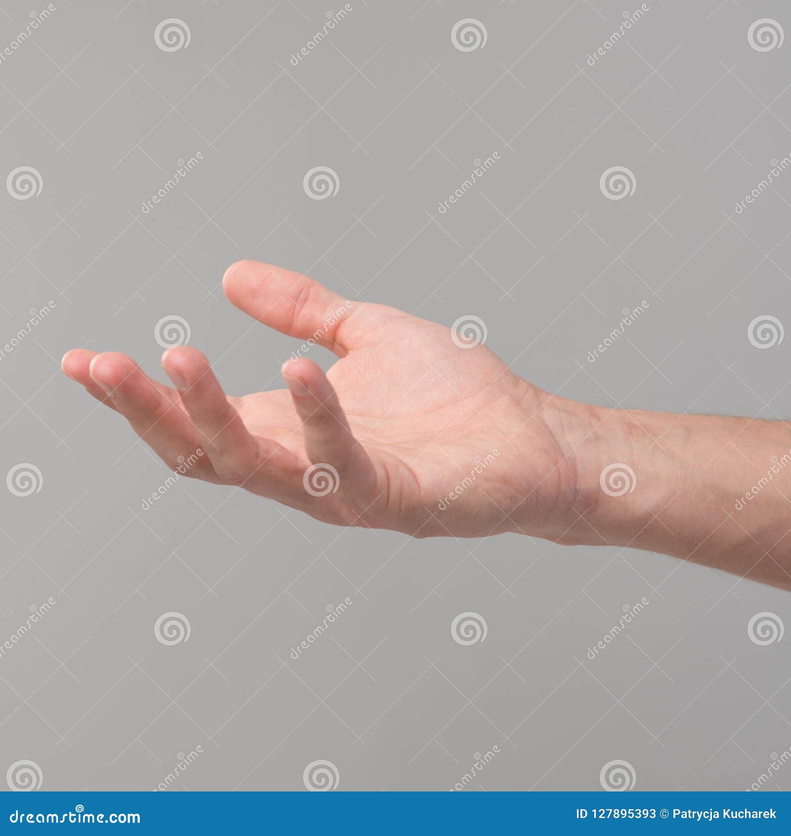Hand Holding Something Empty Stock Image - Image of person, hand: 127895393