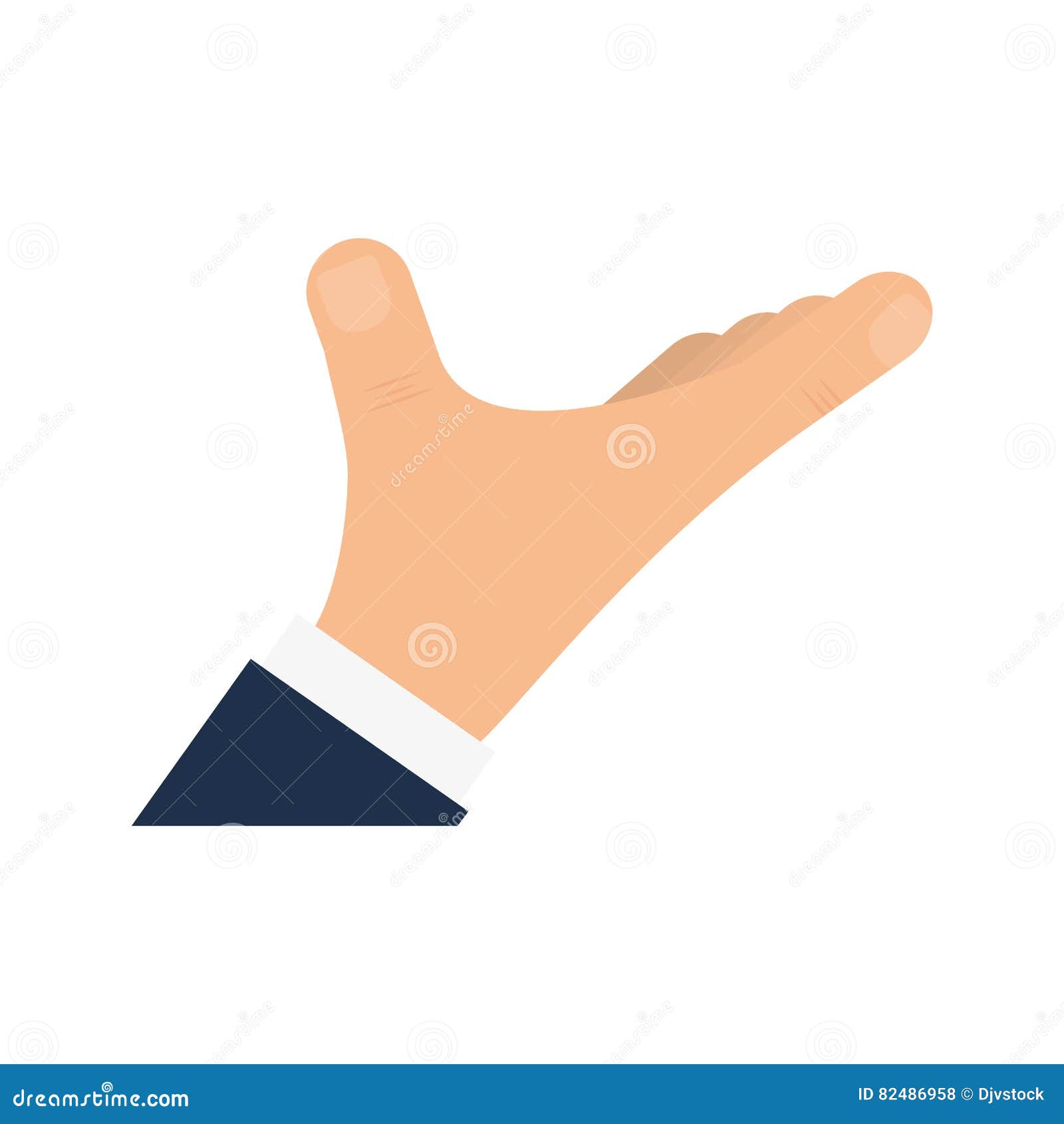 Hand holding something stock illustration. Illustration of isolated ...