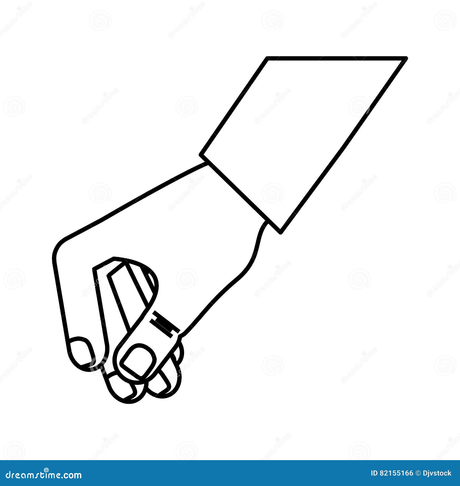 Hand holding something stock vector. Illustration of background - 82155166