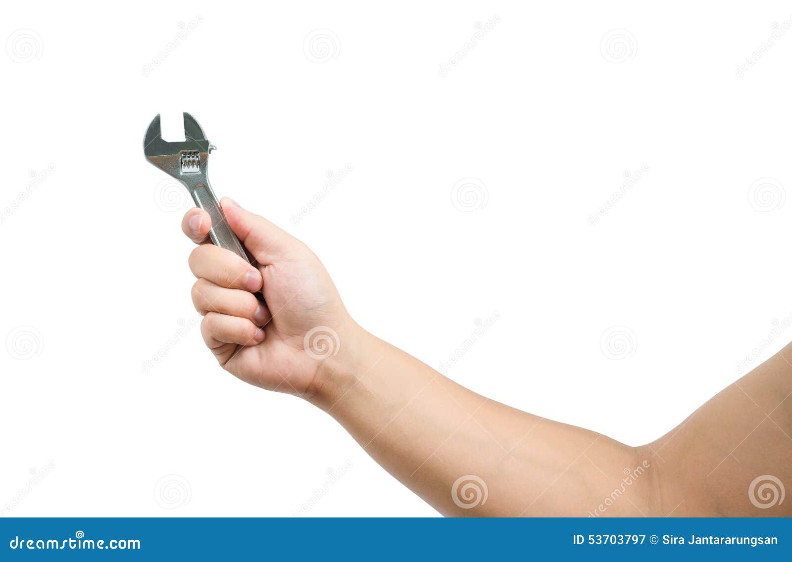 Hand holding a spanner stock image. Image of home, female - 53703797
