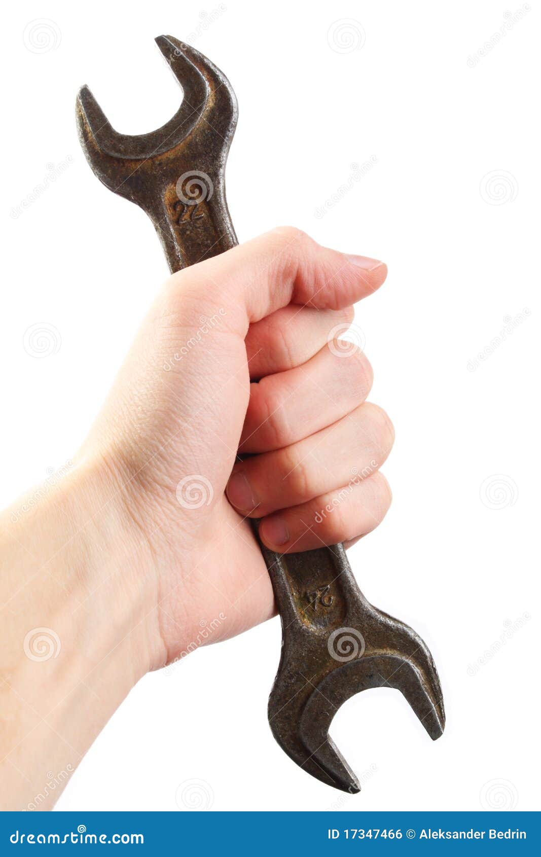 Hand Holding Spanner; Wrench. Repair Stock Photo - Image of background ...