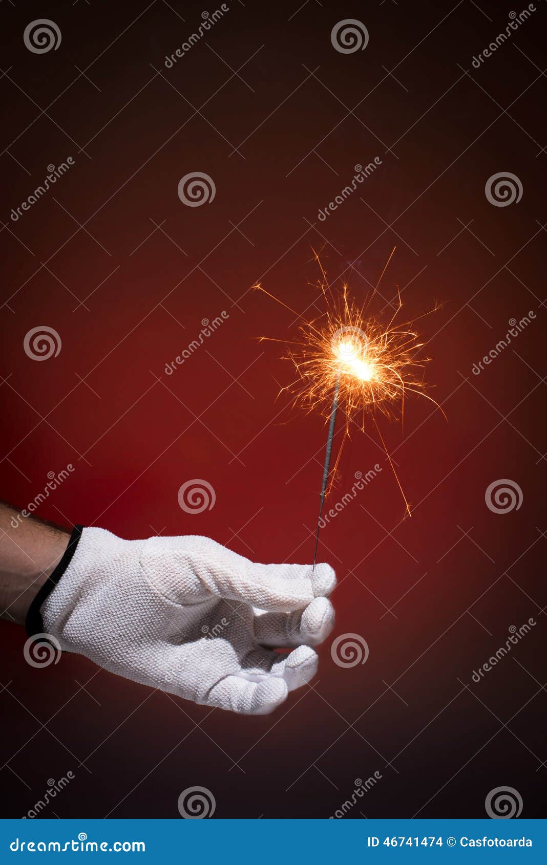 Hand holding sparkler. stock photo. Image of abstract - 46741474