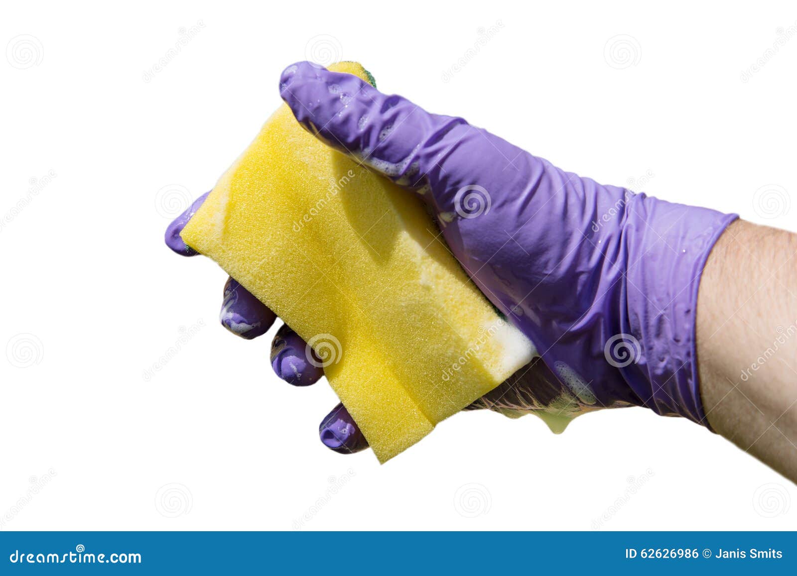 Hand holding sponge. stock photo. Image of cleaning, white - 62626986