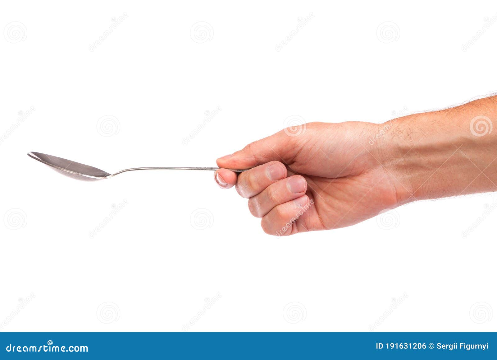 Hand is Holding a Spoon Isolated Stock Photo - Image of hold, hand ...