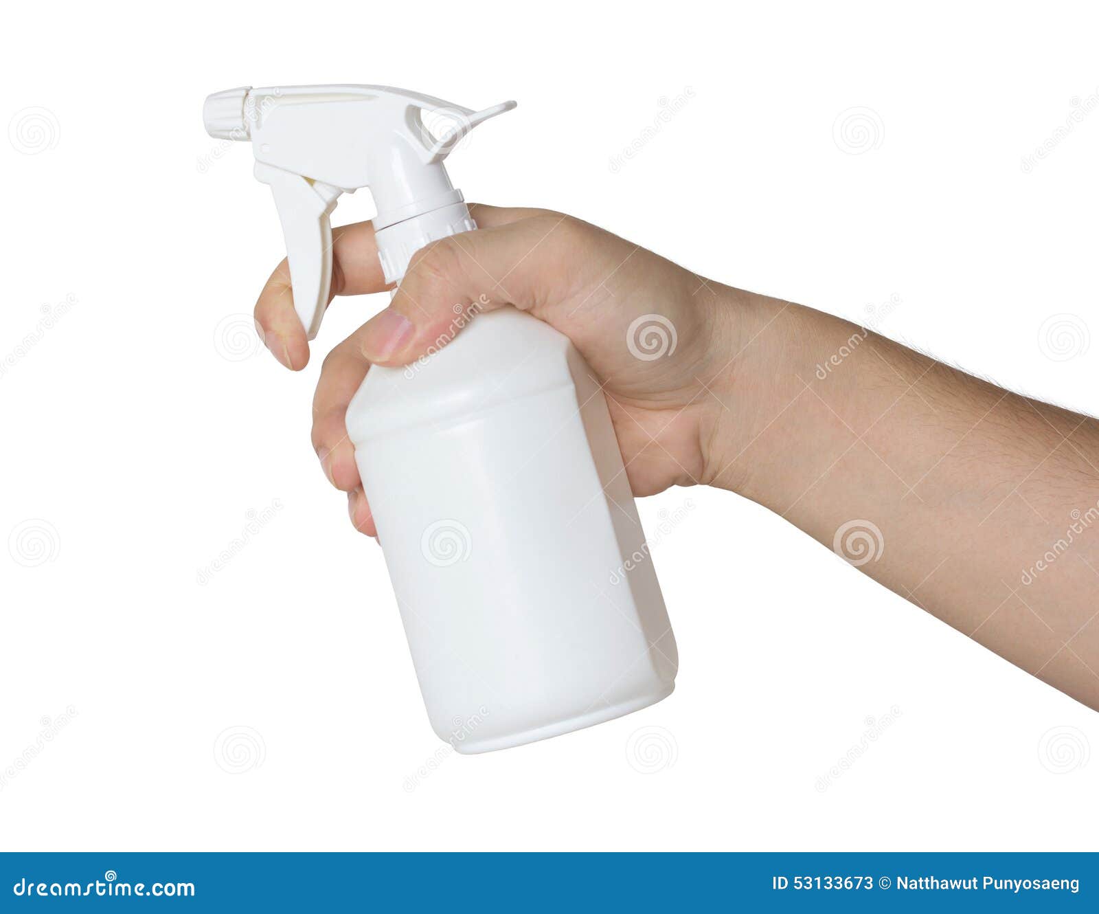 Hand Holding a Spray Bottle Stock Image - Image of activity, hand: 53133673