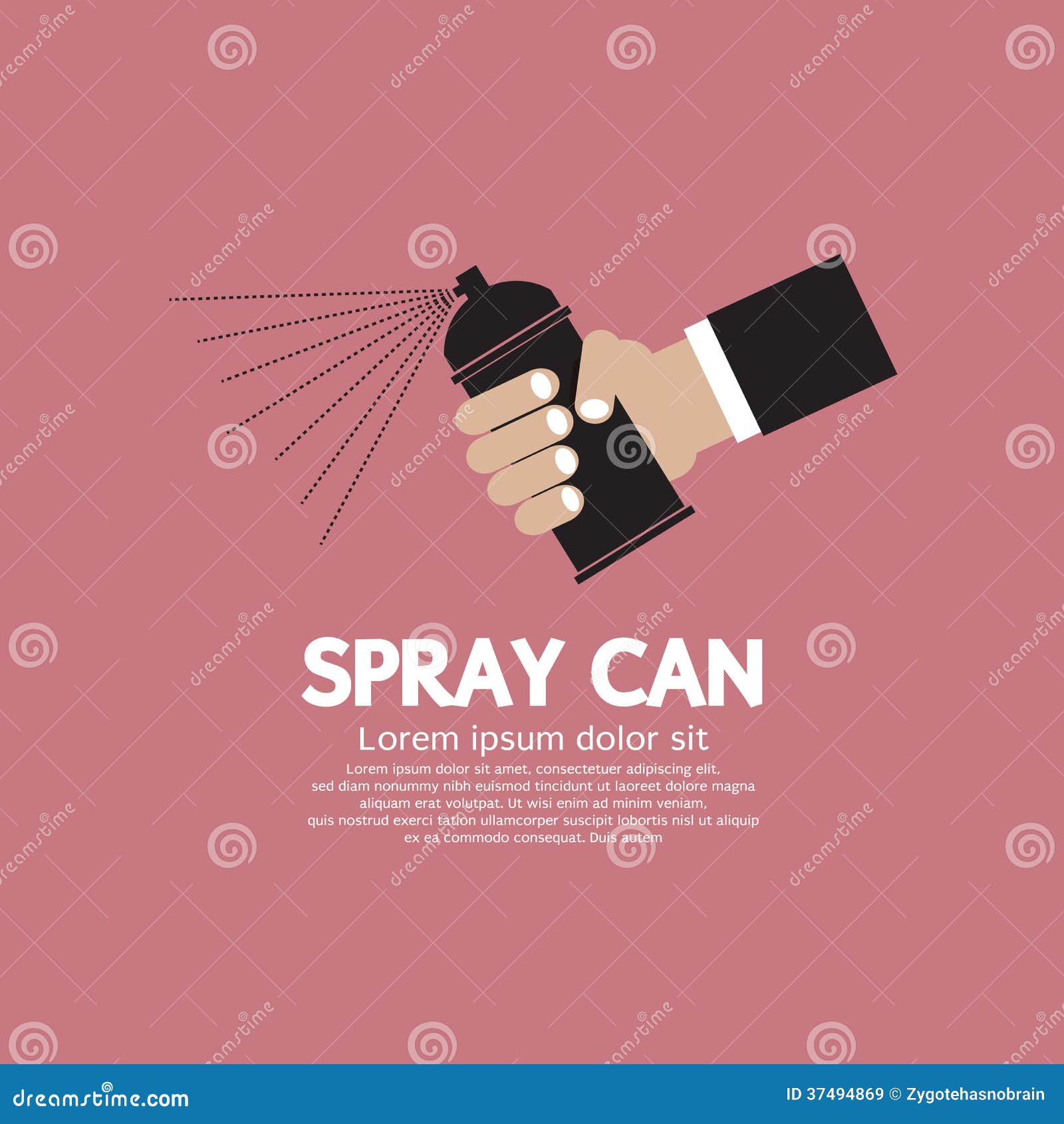 Hand Holding Spray. stock vector. Illustration of design - 37494869