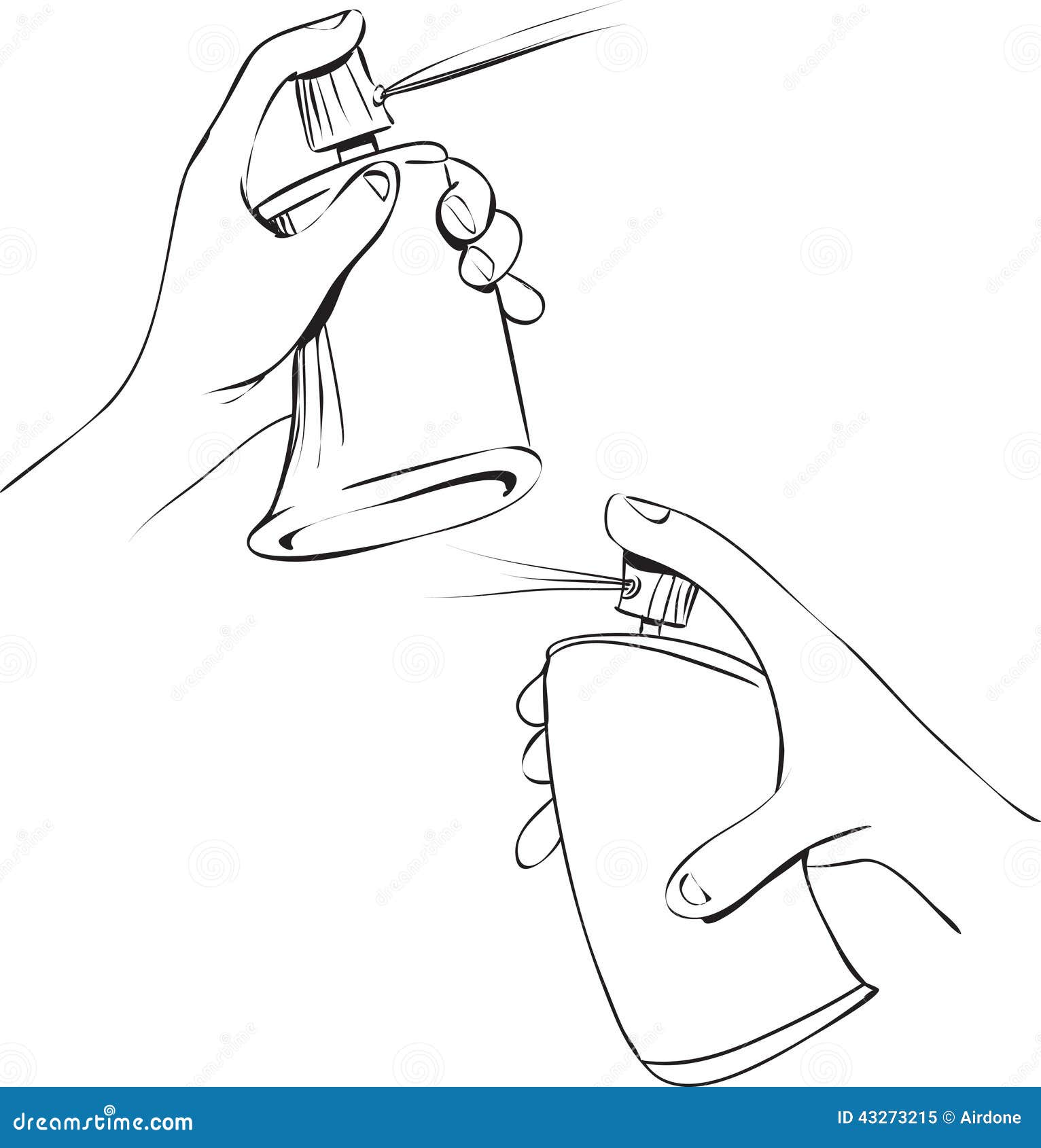 Spray Can Cartoon With Hand