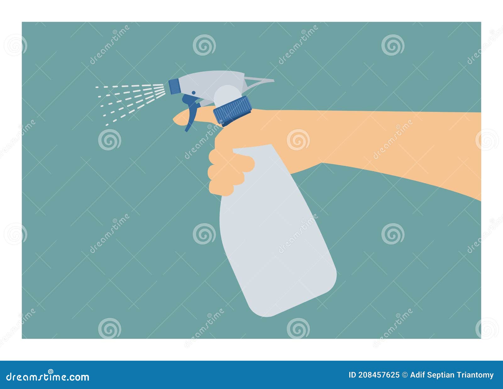 Hand Holding Sprayer. Simple Flat Illustration Stock Vector ...