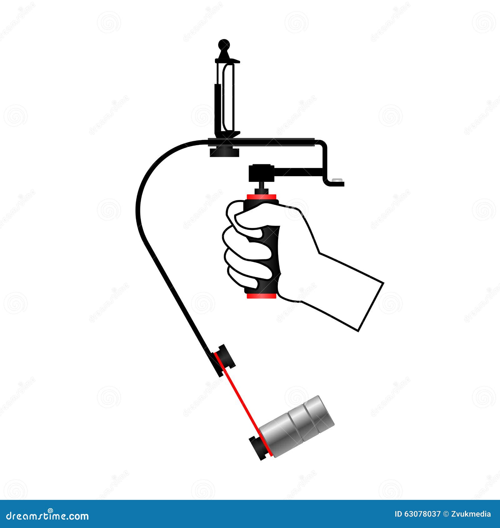 Hand Holding a Stabilizer for Video Camera. Vector Stock Vector ...
