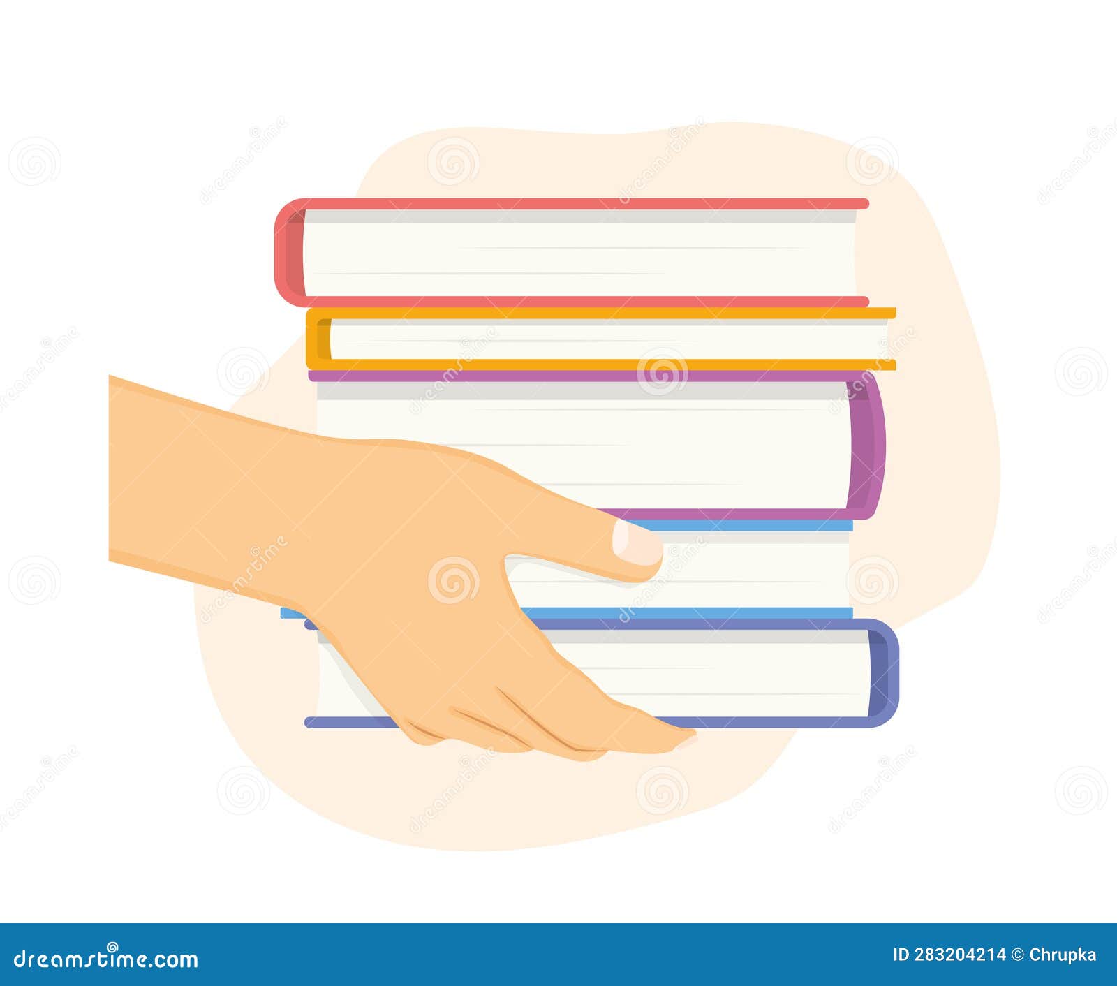 Hand Holding Stack of Books Concept of Learning, University Wisdom ...