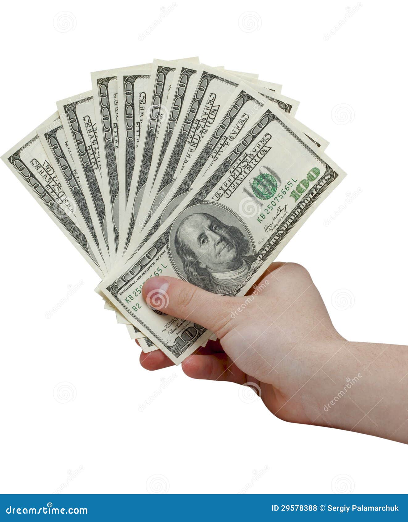 Hand Holding a Stack of Cash Stock Photo - Image of hand, investment ...