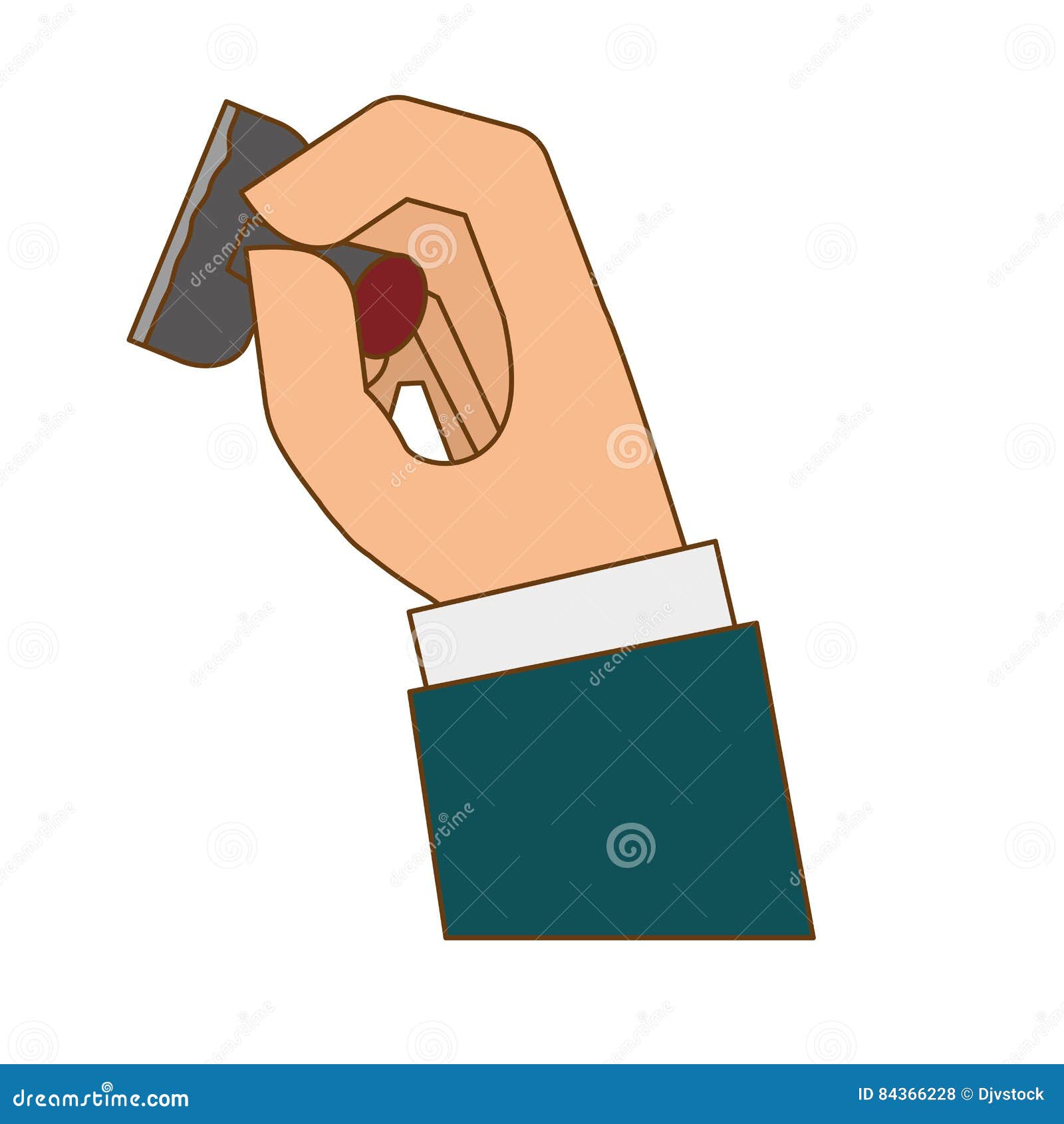 Hand Holding Stamp Icon Image Stock Illustration - Illustration of ...