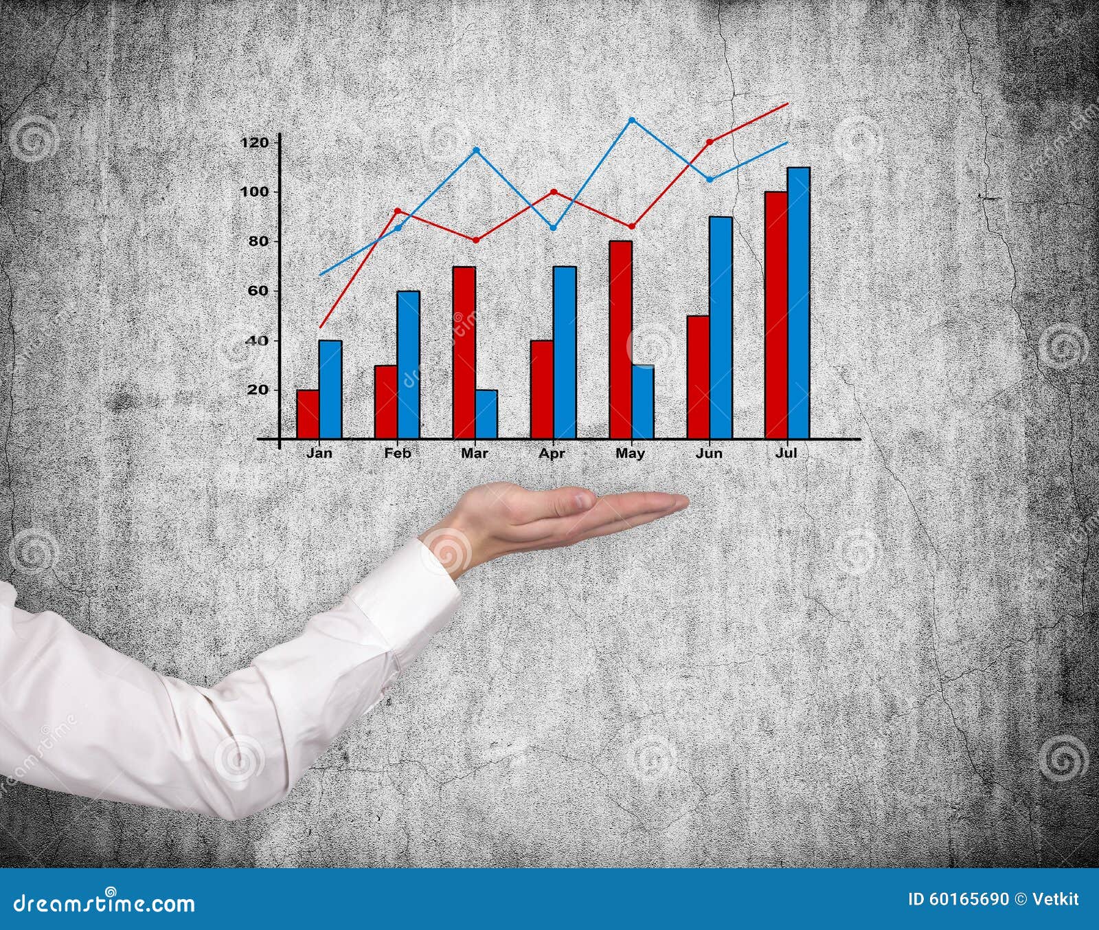 Hand holding stock chart stock photo. Image of financial - 60165690