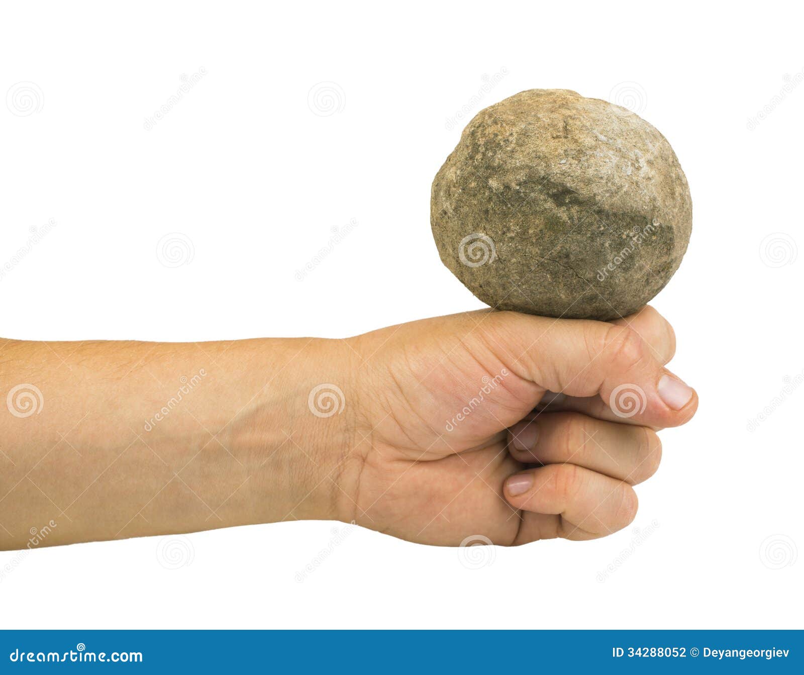 Hand holding stone ball stock photo. Image of balance - 34288052