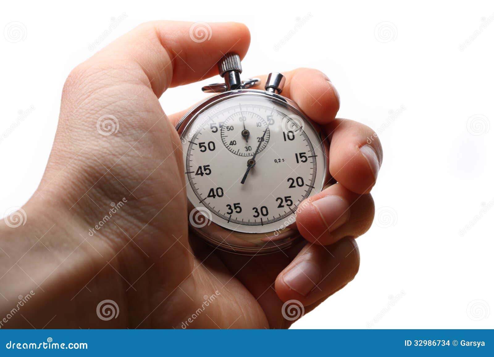 Hand holding stopwatch stock photo. Image of beginnings - 32986734
