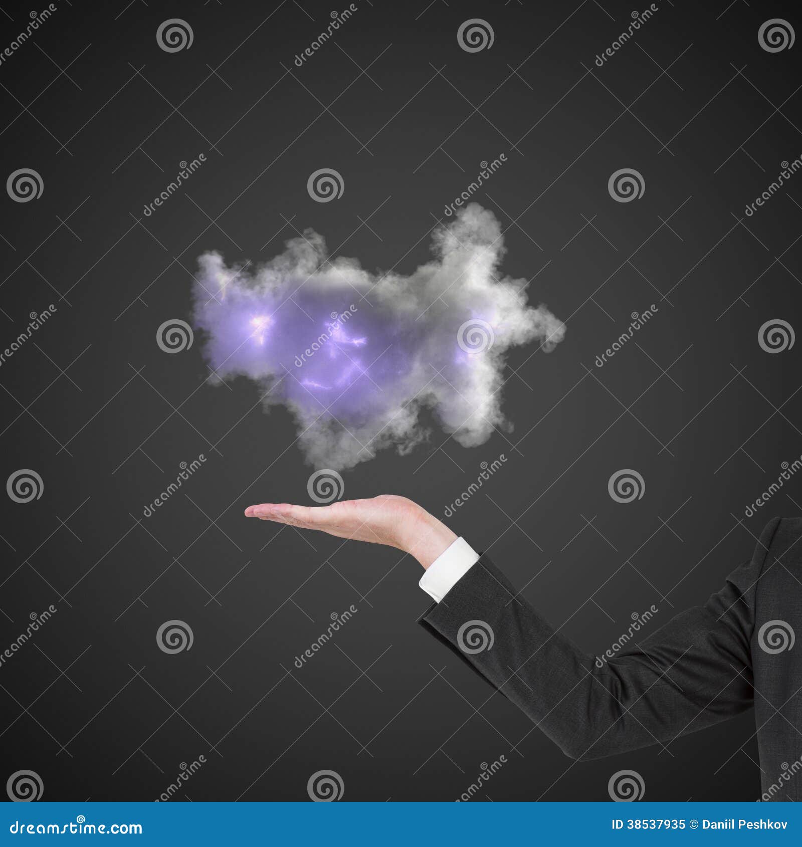 Hand holding storm cloud stock image. Image of person - 38537935