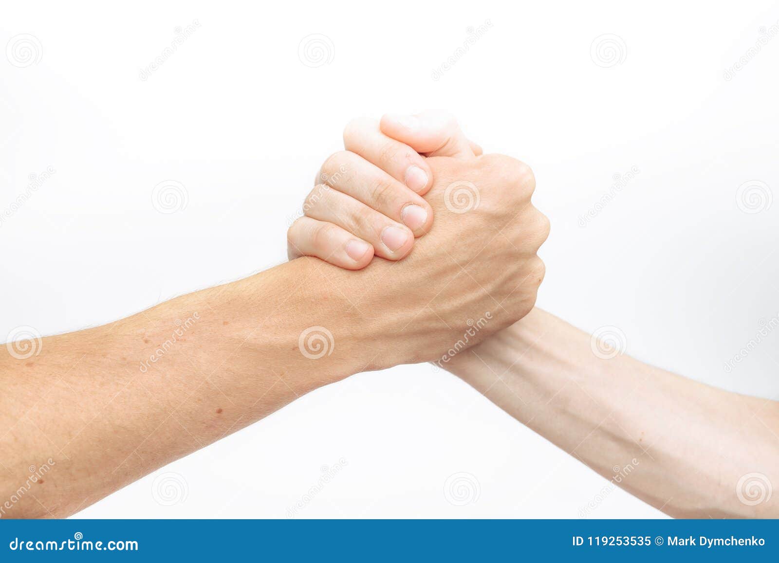 Hand Holding, Struggle between Two, Isolated on White Background, for ...