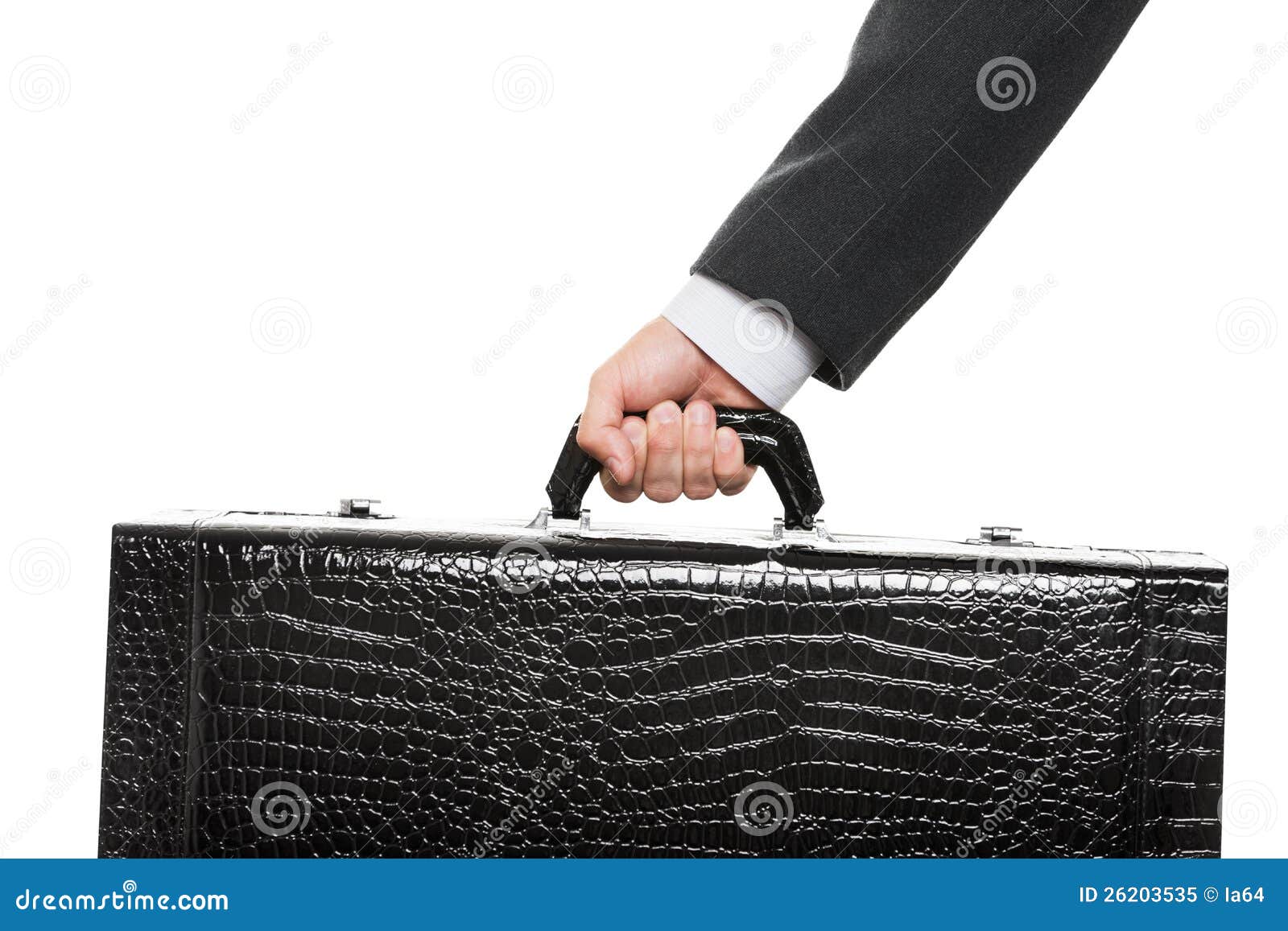 Hand holding suitcase stock image. Image of full, occupation - 26203535