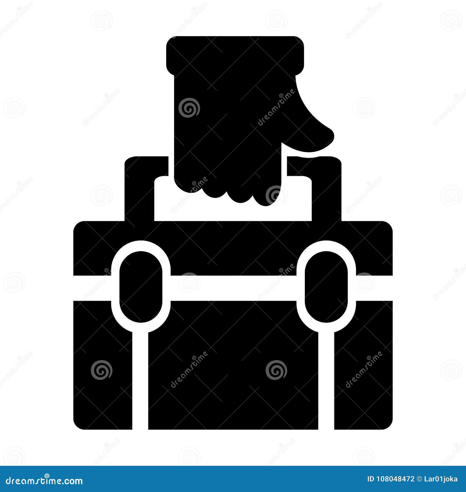 Hand Holding a Suitcase Icon Stock Vector - Illustration of business ...